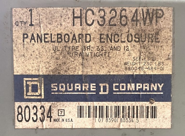 Square D HC3264WP 3P3W 30 Circuits 400A 600V Type 3R I-Line Panel