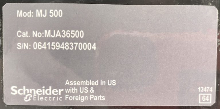 Square D MJA36500 3 Pole 500 Amp 600 Vac I-Line PowerPact Breaker