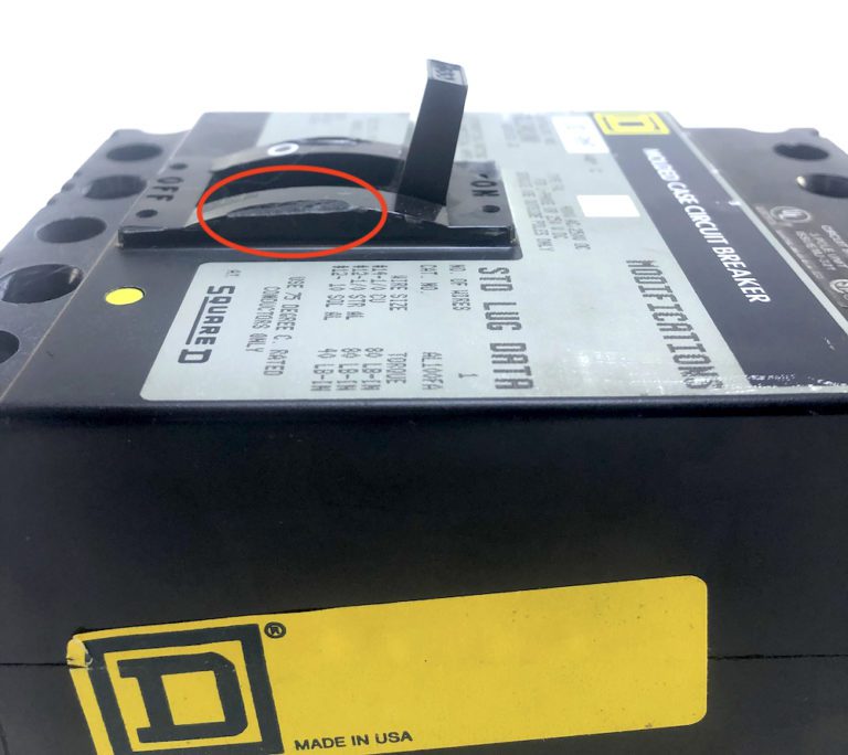 Square D FAL34100 3 Pole 100 Amp 480 Vac Circuit Breaker (CHIP)