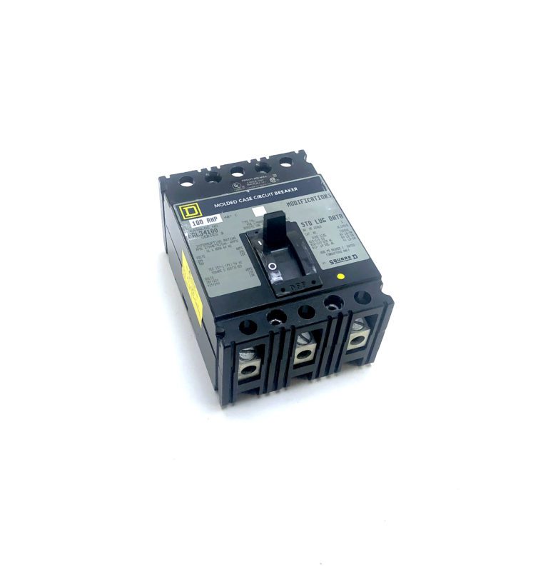 Square D FAL34100 3 Pole 100 Amp 480 Vac Circuit Breaker (CHIP)