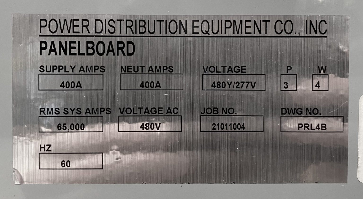 Eaton 3P4W 400 Amp 480Y/277 Vac Main Lug Breaker Panel w/Breakers
