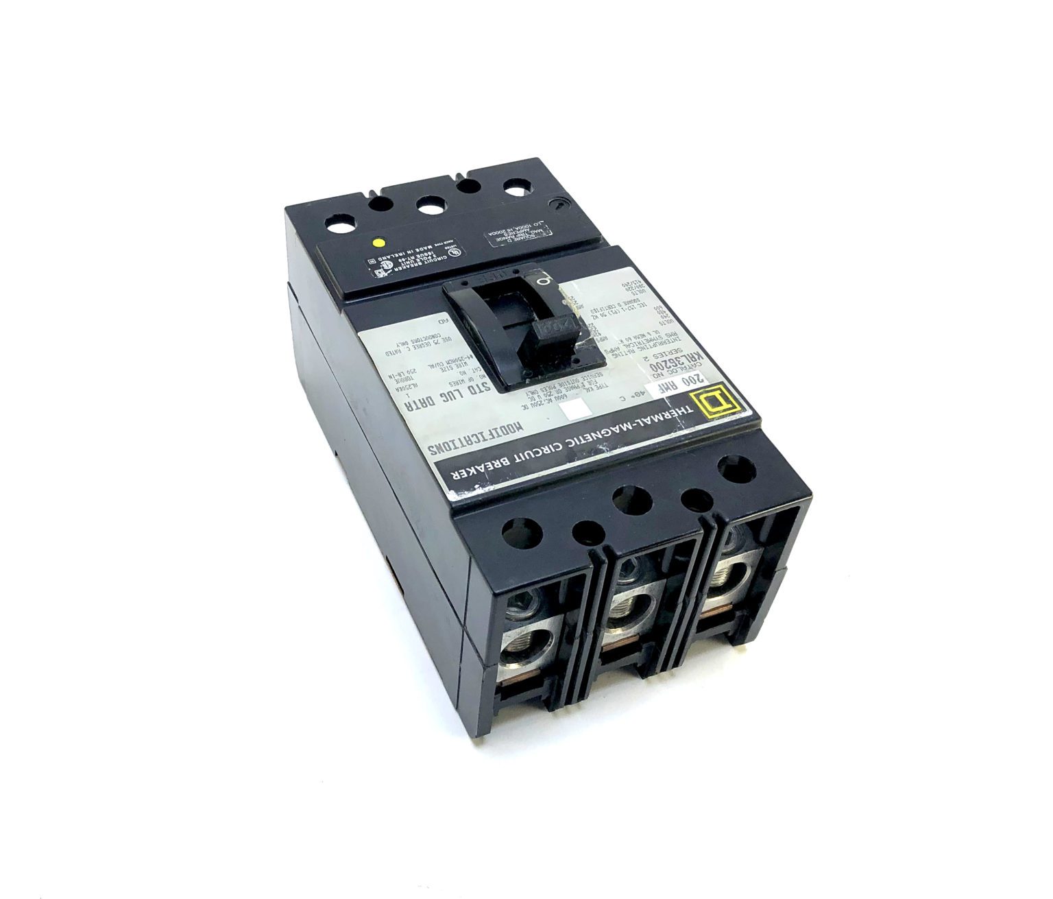 Square D KAL36200 3 Pole 200 Amp 600 Vac Circuit Breaker Square D KAL36200 3 Pole 200 Amp 600 Vac Circuit Breaker