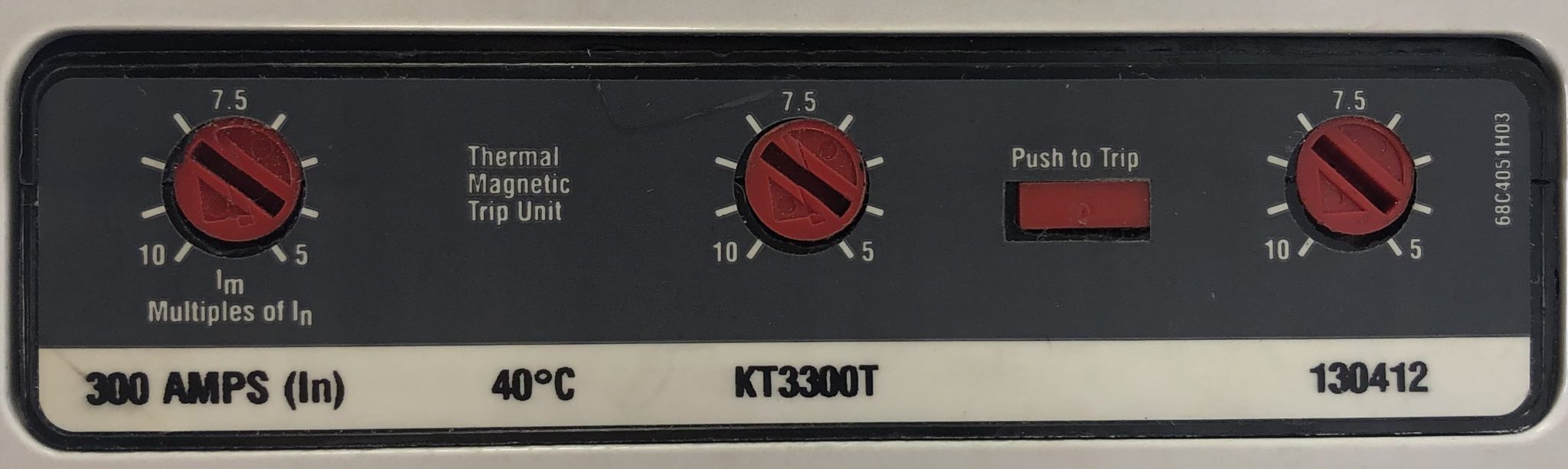 Eaton KD3400F 3 Pole 400 Amp 600 Vac Circuit Breaker w/300A Trip