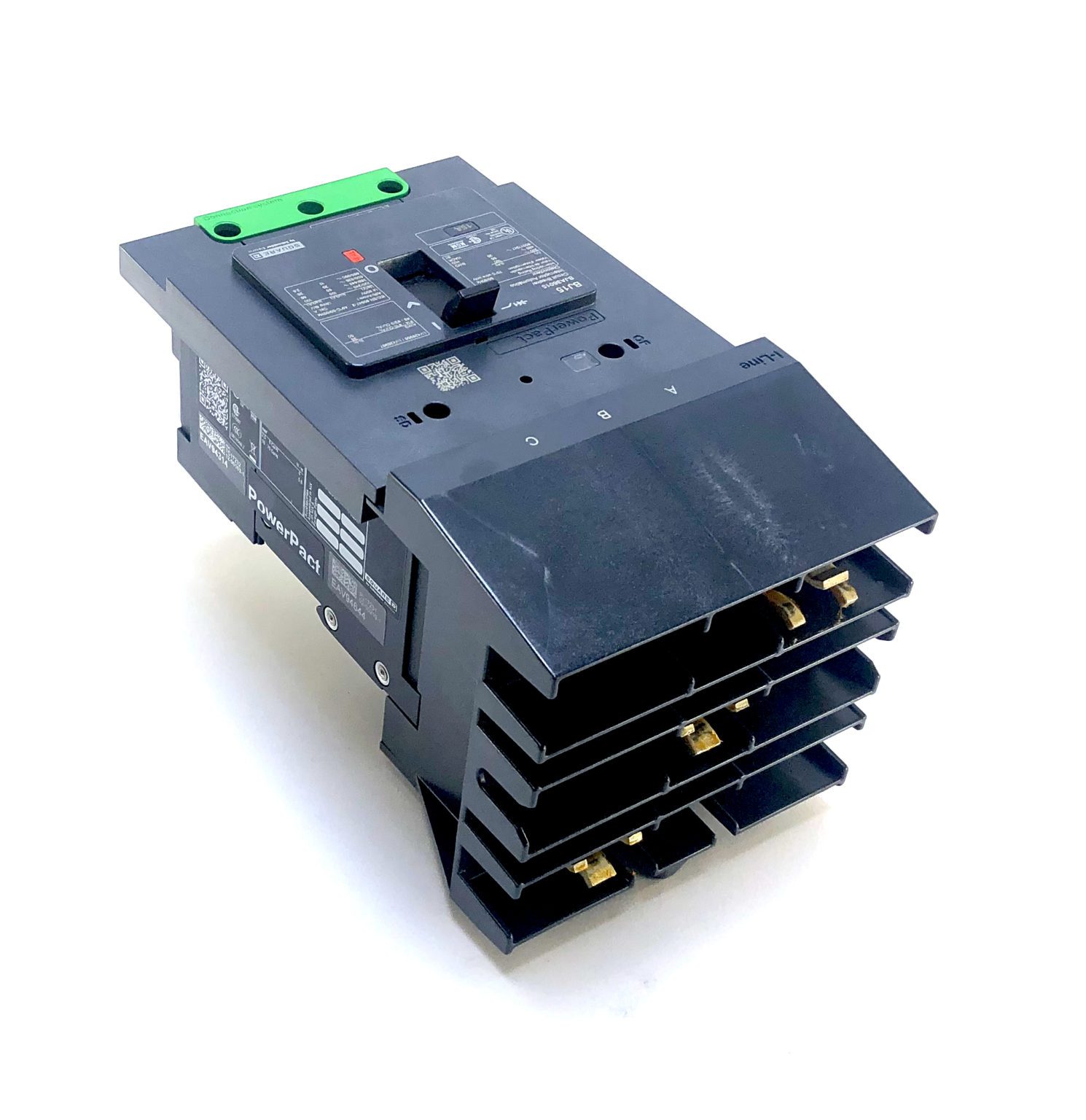 Square D BJA36015 3 Pole 15 Amp 600 Vac I-Line Power Pact Breaker ...