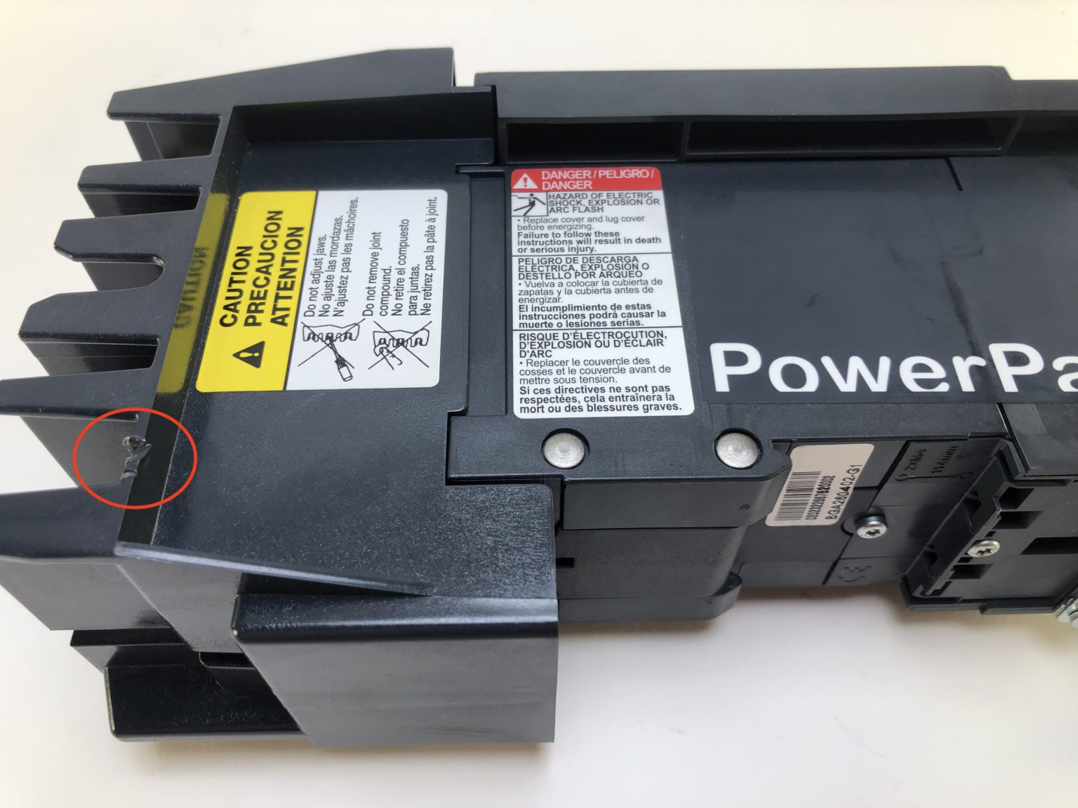 Square D BGA260402 2Pole 40A 600V I-Line PowerPact Breaker (CHIP)