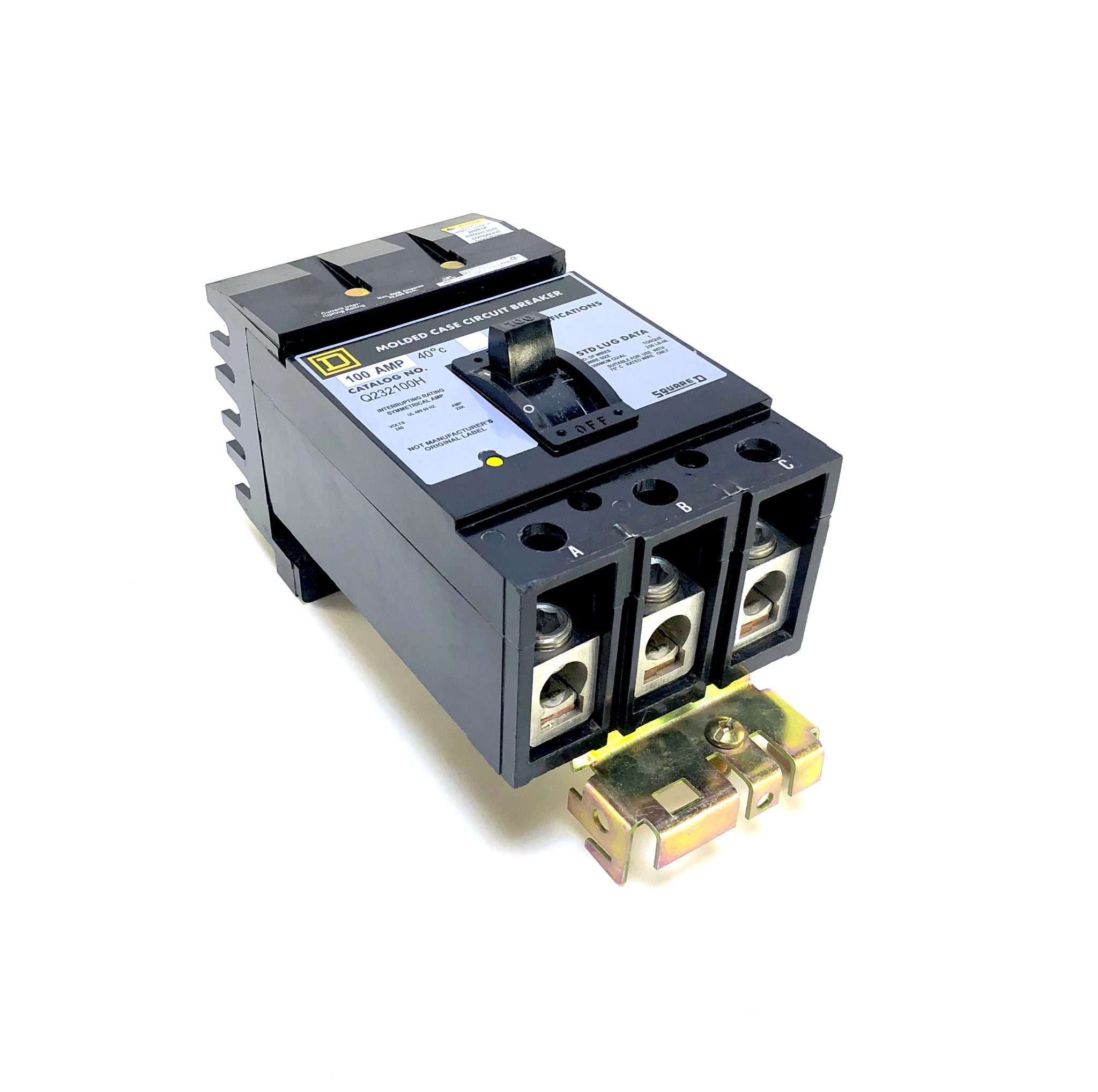 Square D Q232100H 3 Pole 100 Amp 240 Vac I-Line Breaker (CHIP)