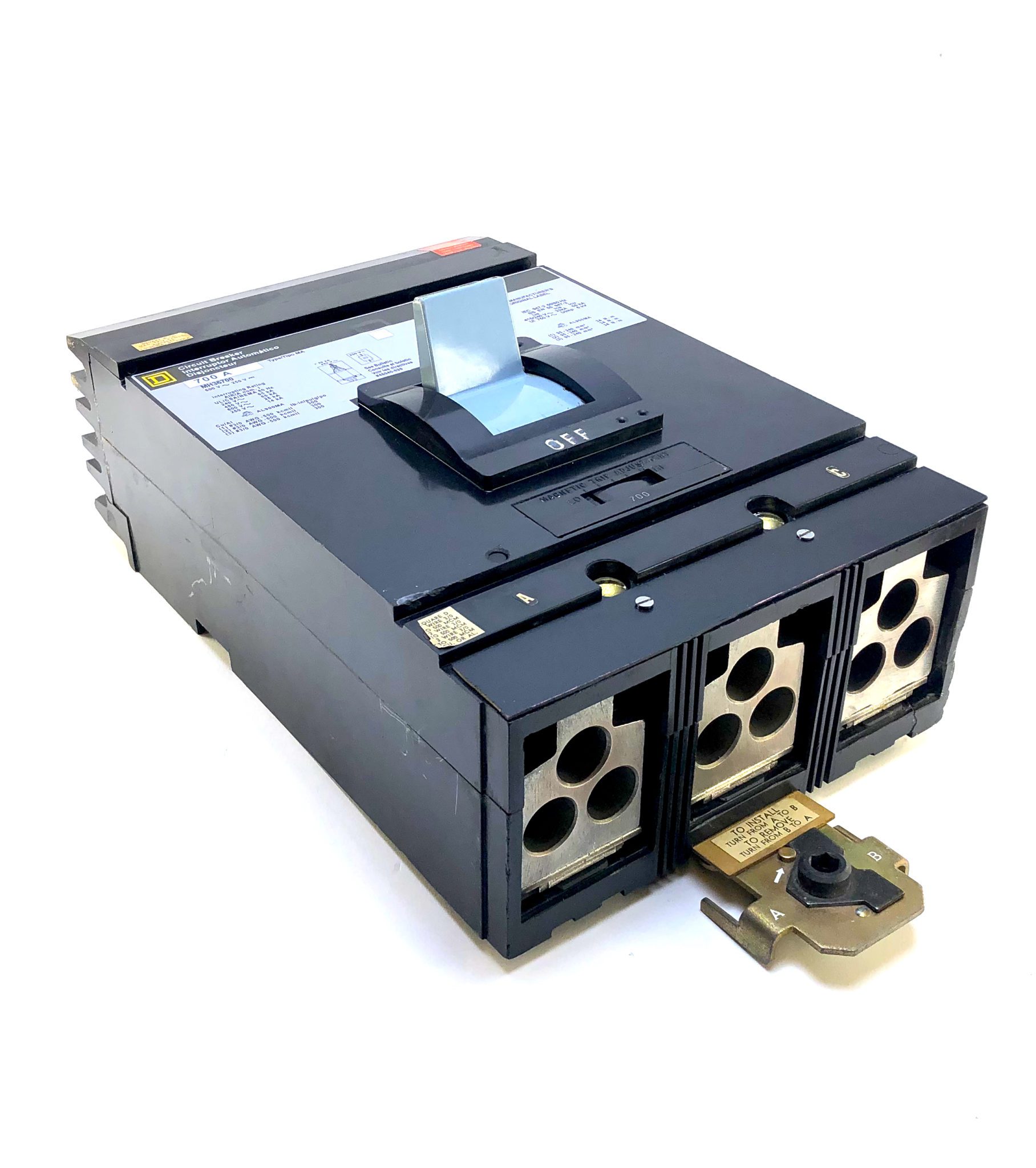 Square D MH36700 3 Pole 700 Amp 600 Vac I-Line Circuit Breaker