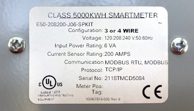 Honeywell E50-208200 -J06-SPKIT Class 5000 KWH Smart Meter (NIB)