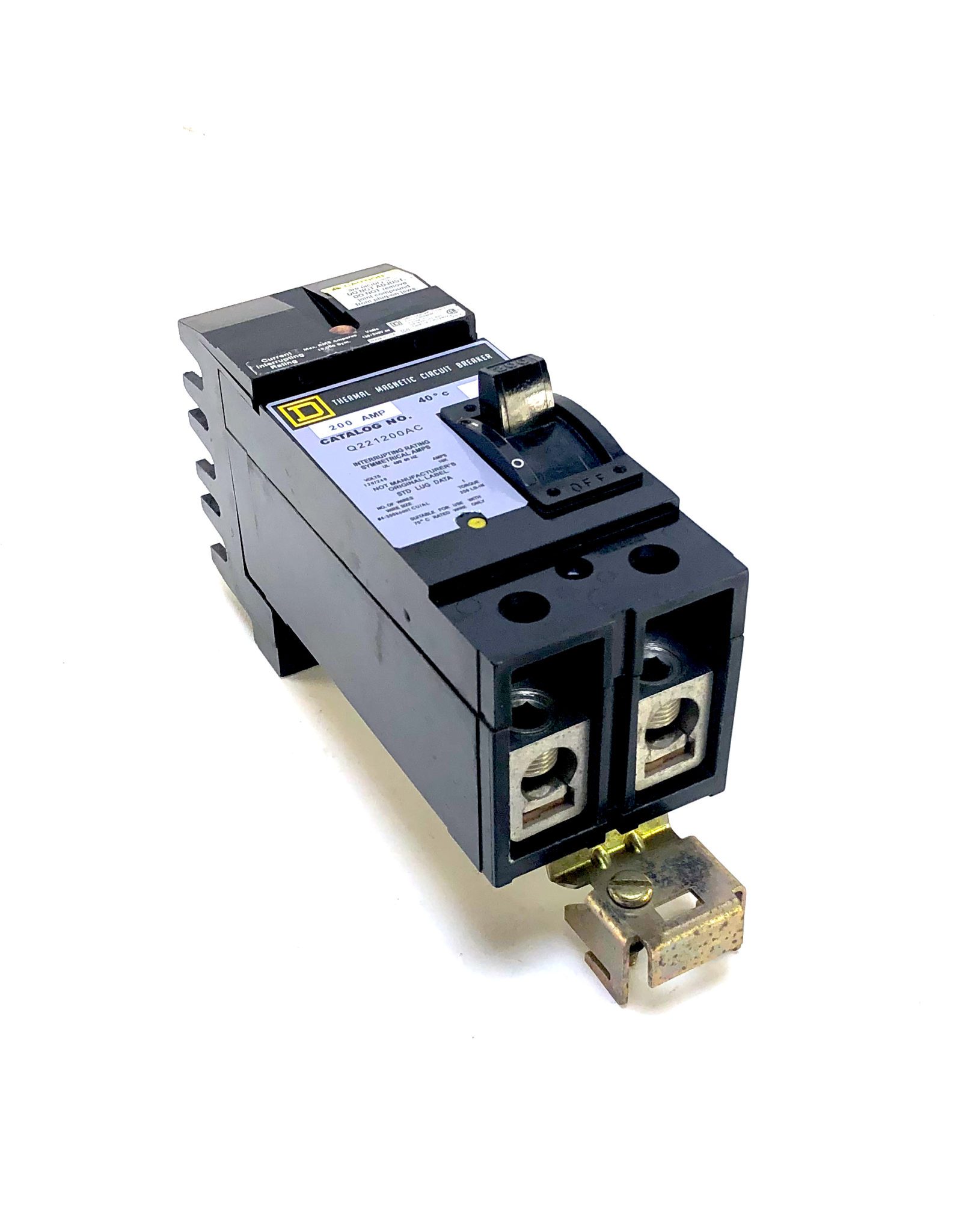 Square D Q221200AC 2 Pole 200 Amp 240 Vac I-Line Circuit Breaker