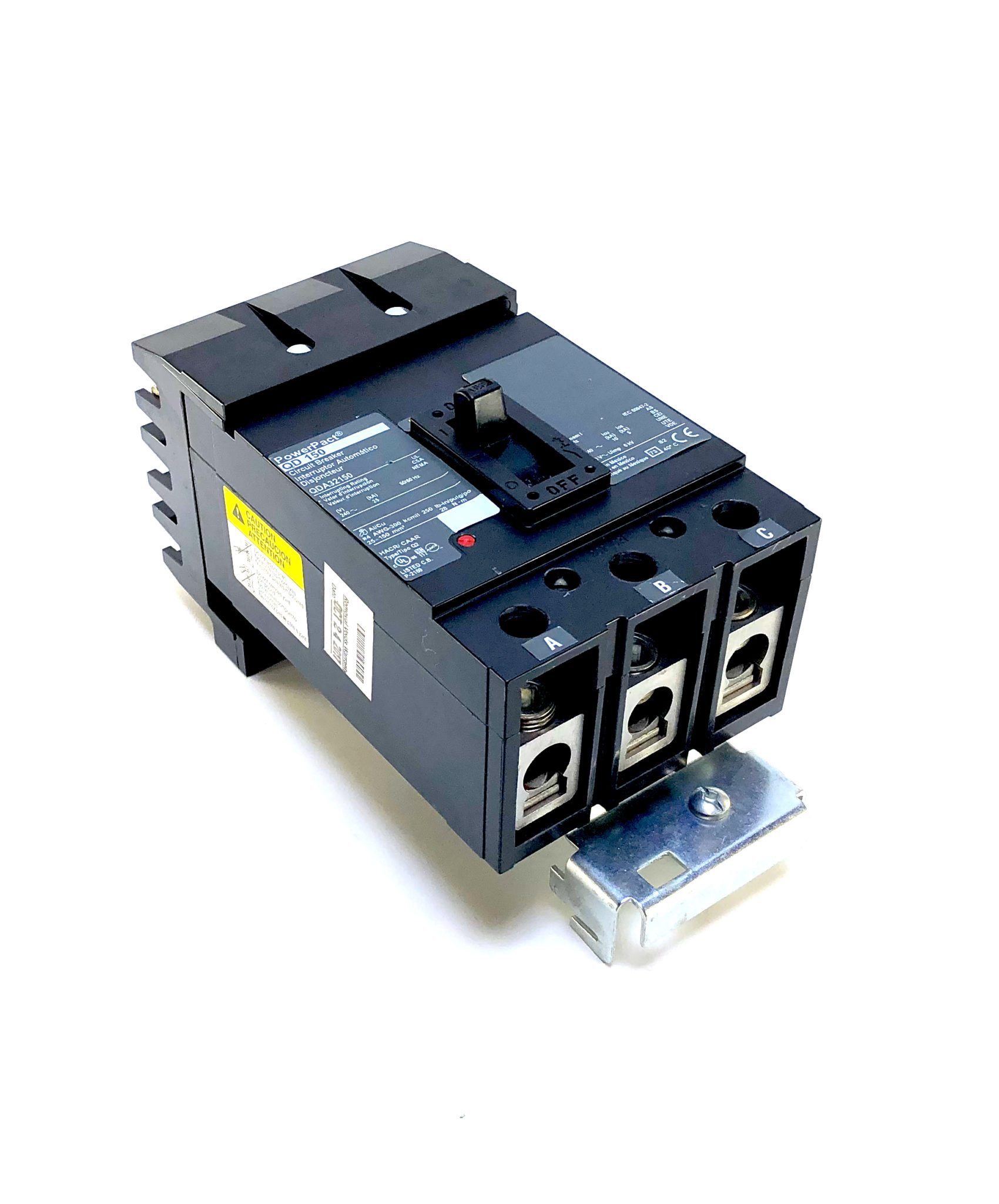 Square D QDA32150 3 Pole 150 Amp 240 Vac PowerPact I-Line Breaker