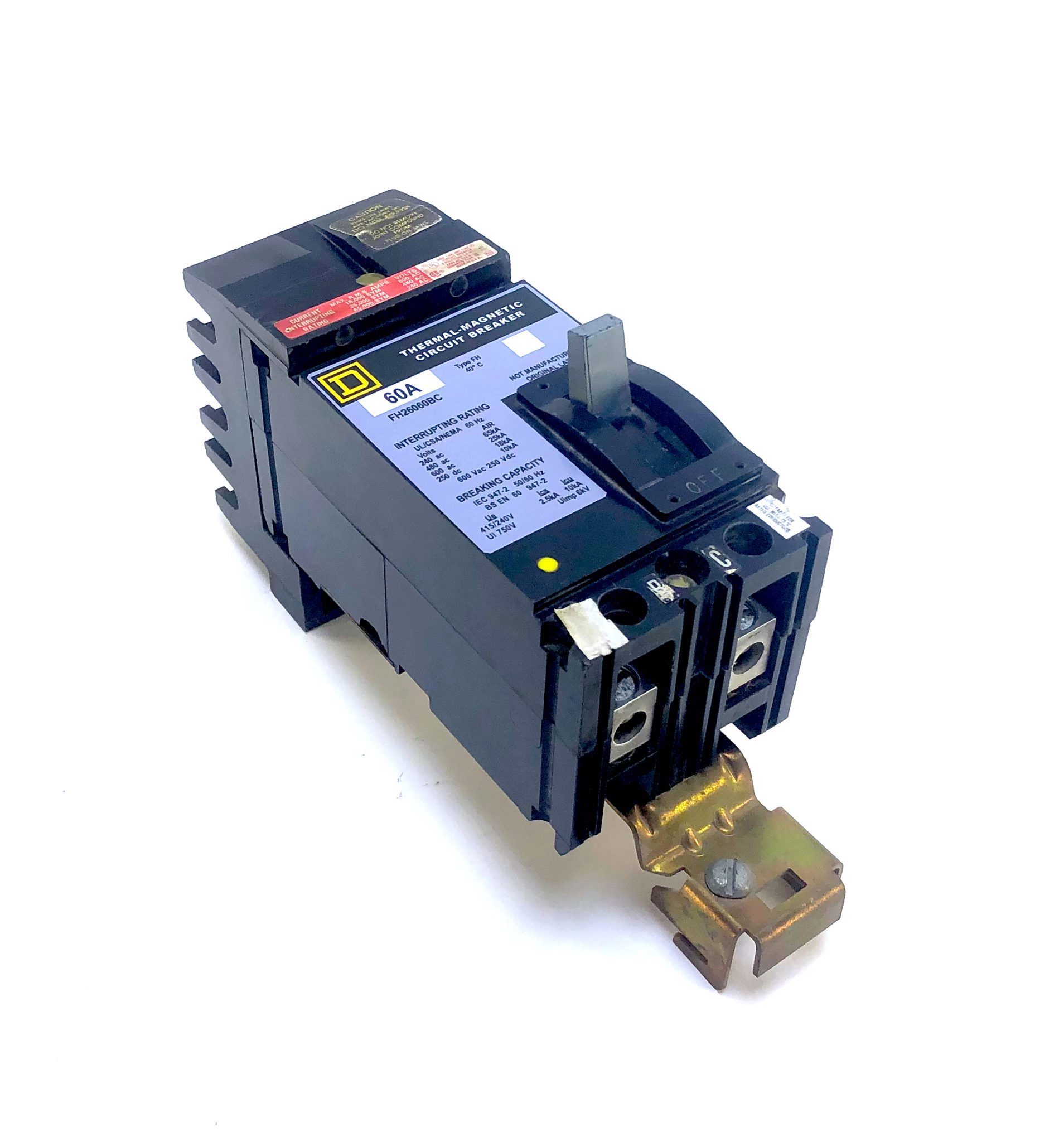 Square D FH26060BC 2 Pole 60 Amp 600V I-Line Breaker (BC Phases)