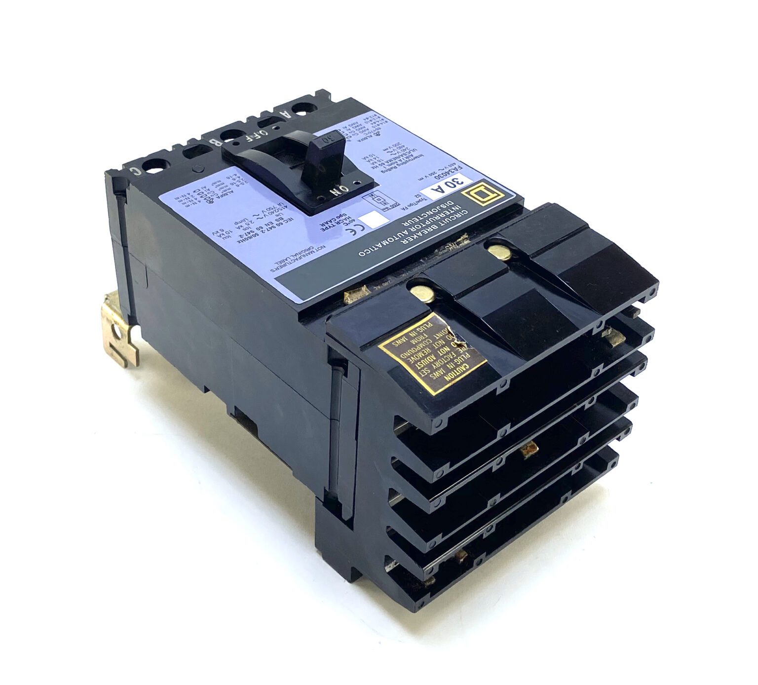 Square D FA34030 3Pole 30Amp 480Vac I-Line Circuit Breaker (CHIP)