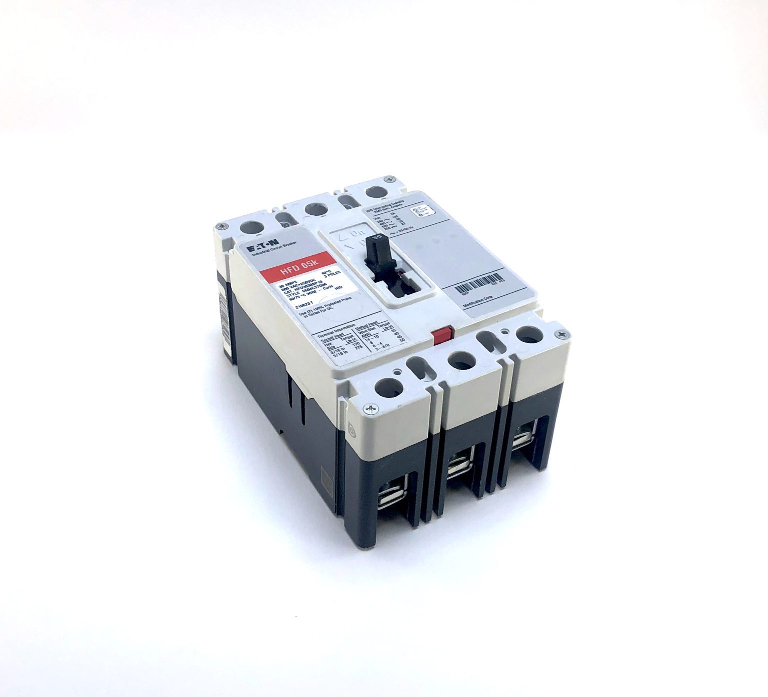Eaton HFD3030BP10 2Pole 30Amp 600Va Circuit Breaker (New Surplus)