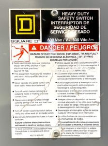 Square D H364 3P3W 200 Amp 600 Vac Fusible Safety Switch (NEW)