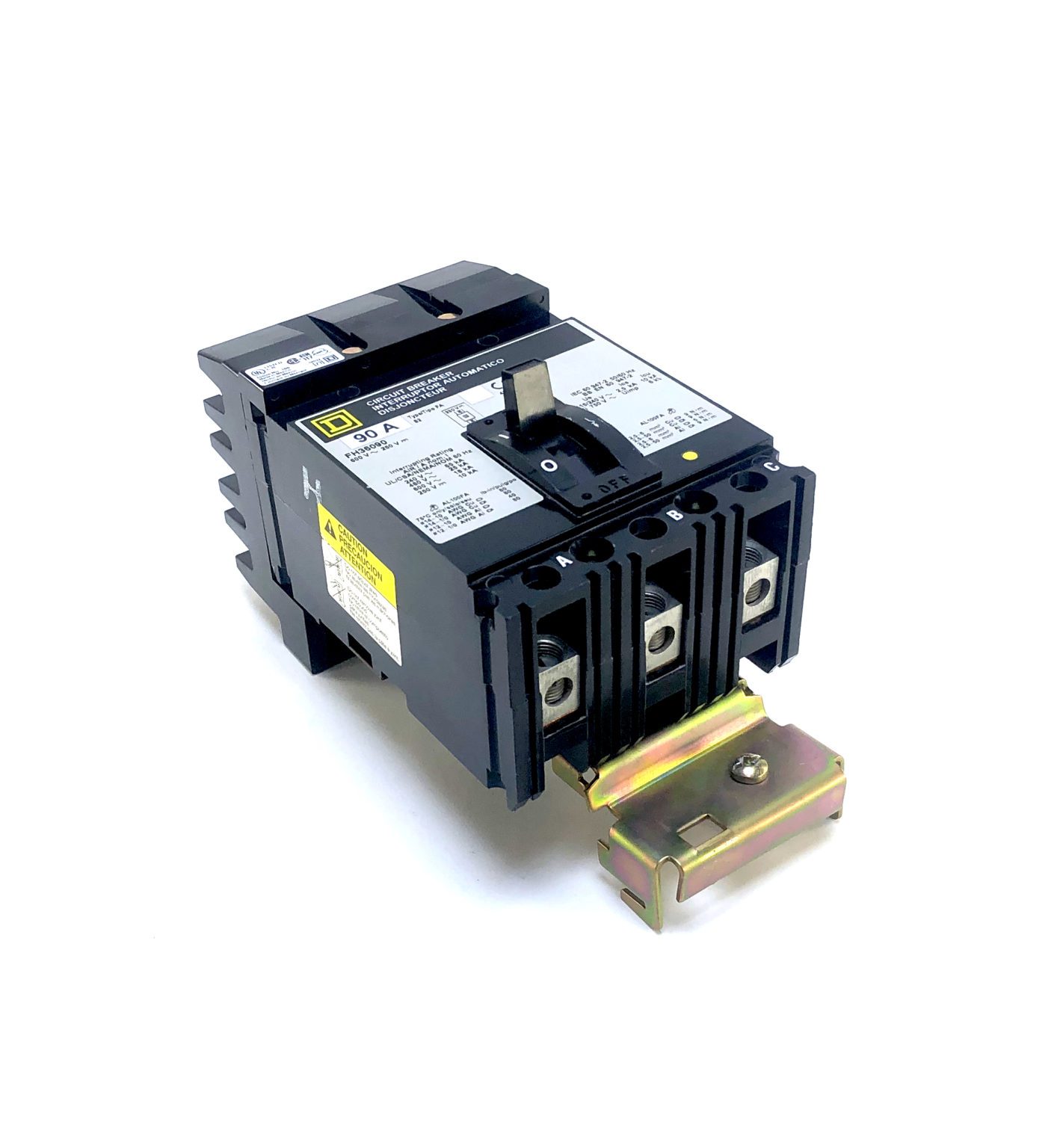Square D FH36090 3 Pole 90 Amp 600 Vac I-Line Circuit Breaker