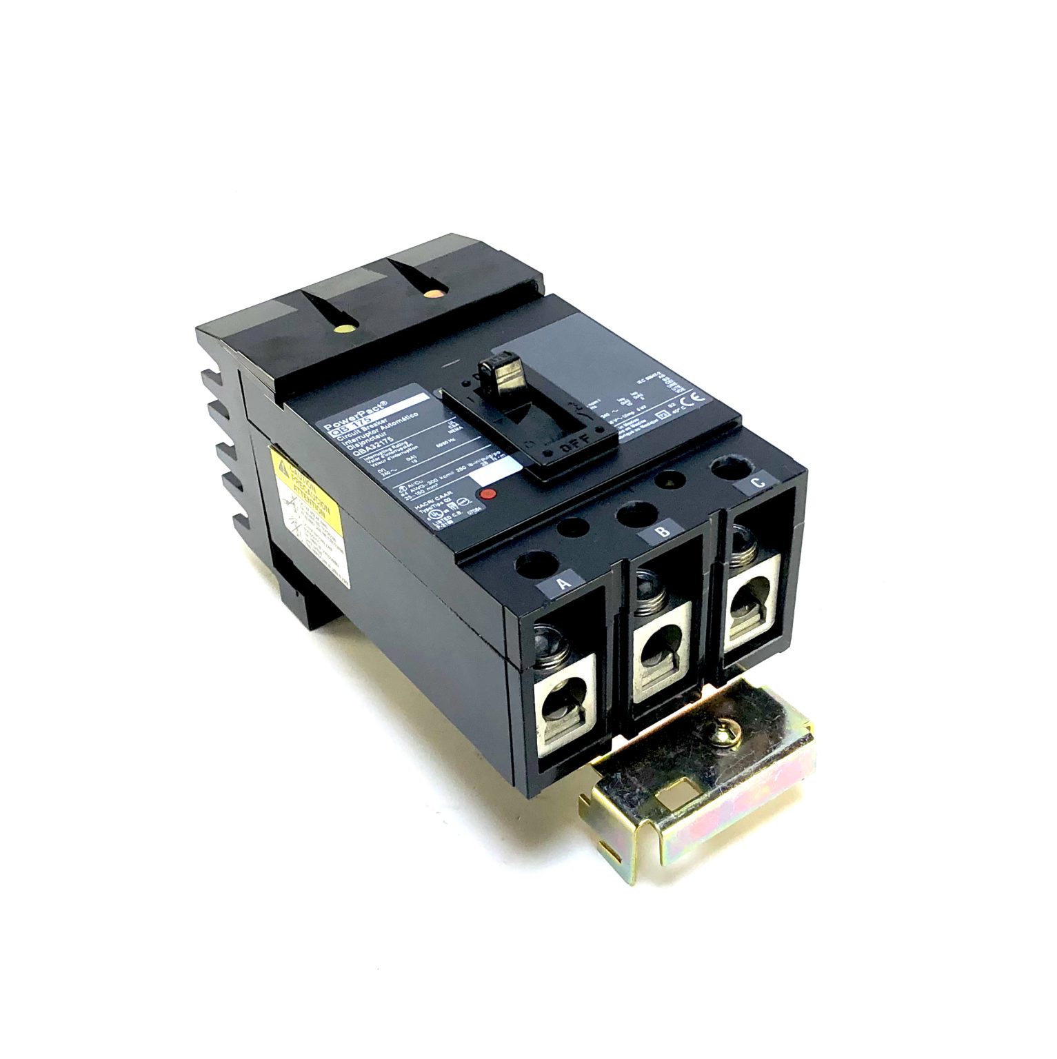 Square D QBA32175 3 Pole 175 Amp 240 Vac I-Line Circuit Breaker