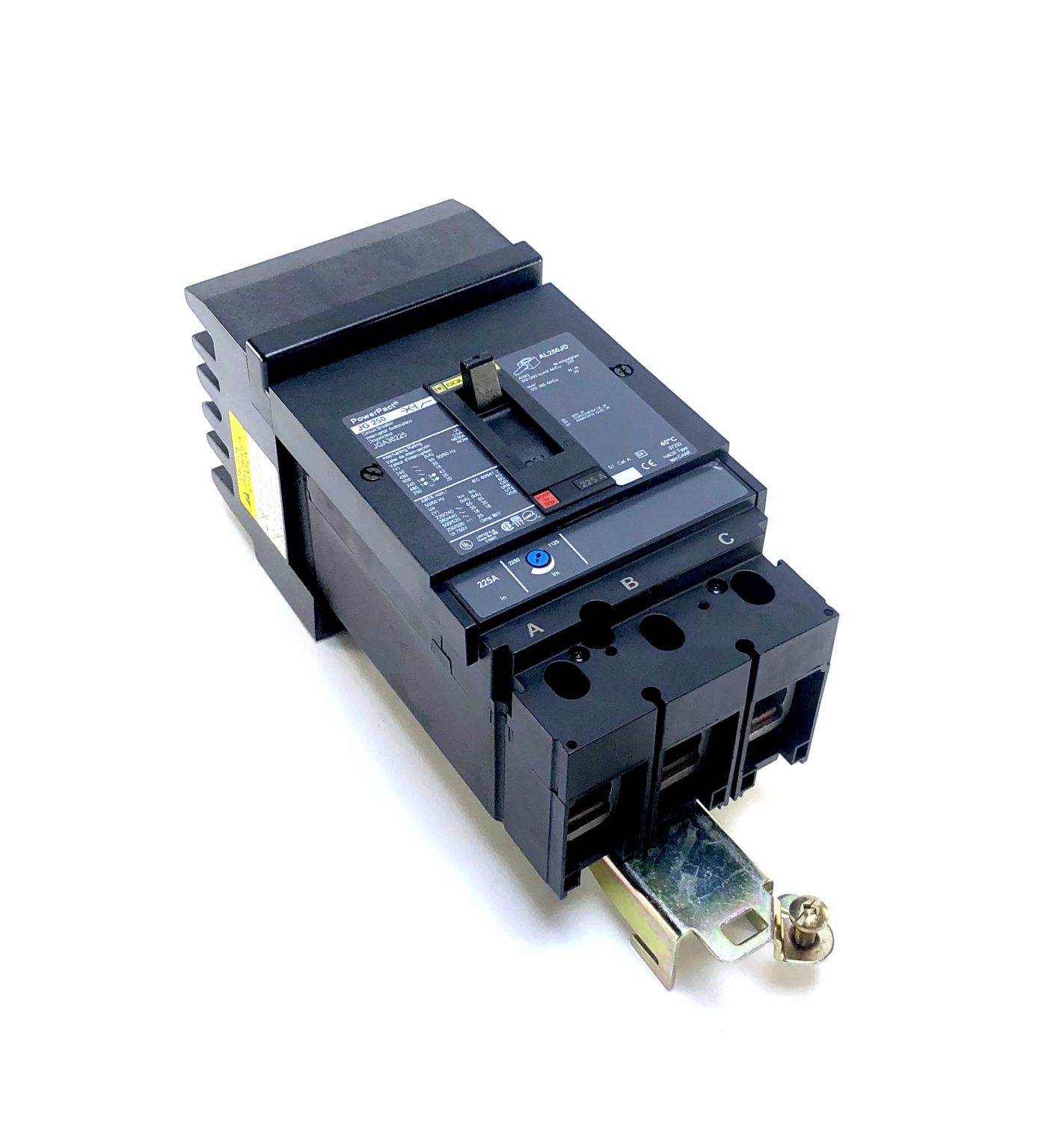 Square D JGA36225 3 Pole 225 Amp 600 Vac I-Line Circuit Breaker