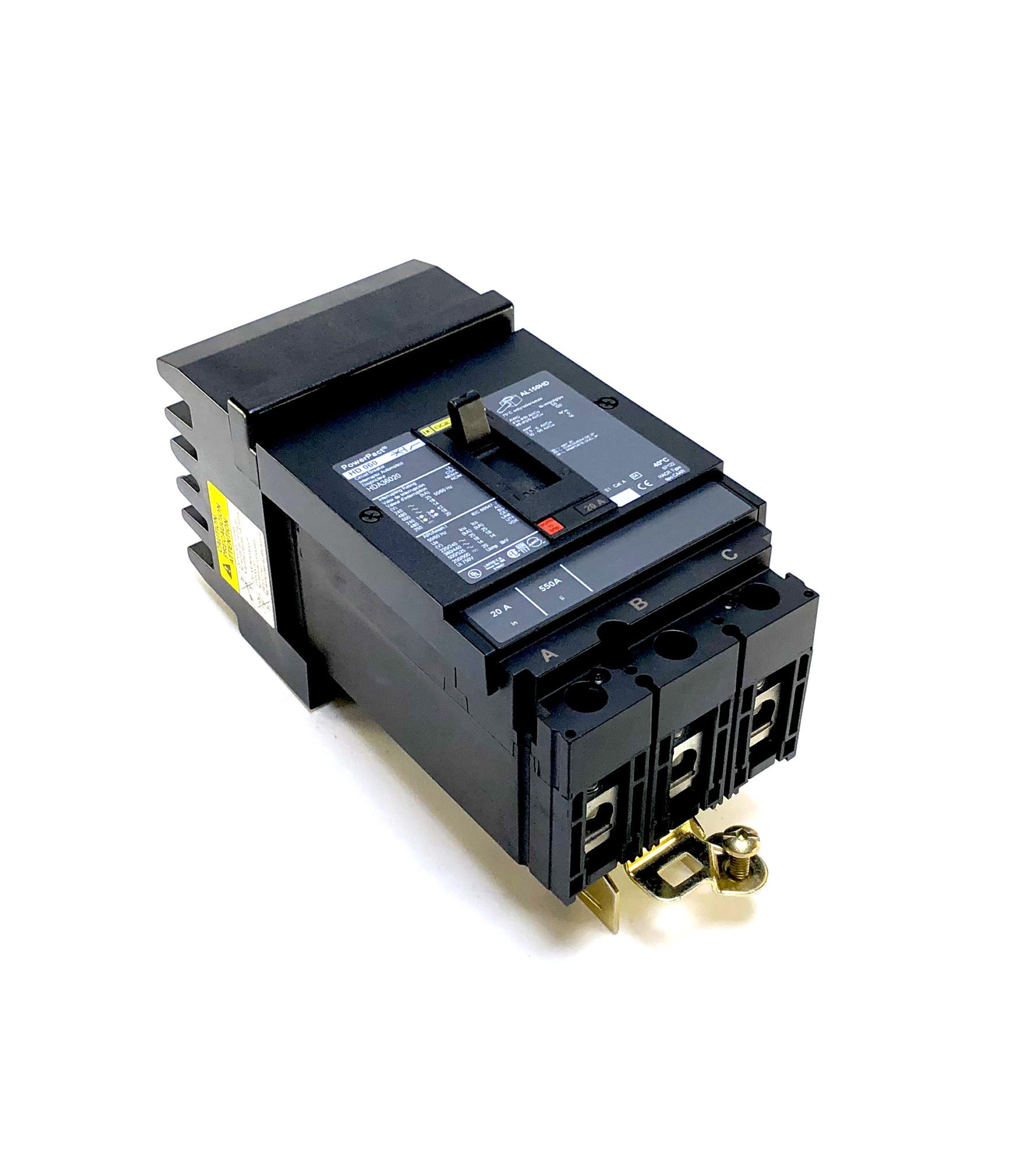Square D HDA36020 3 Pole 20 Amp 600 Vac I-Line Circuit Breaker