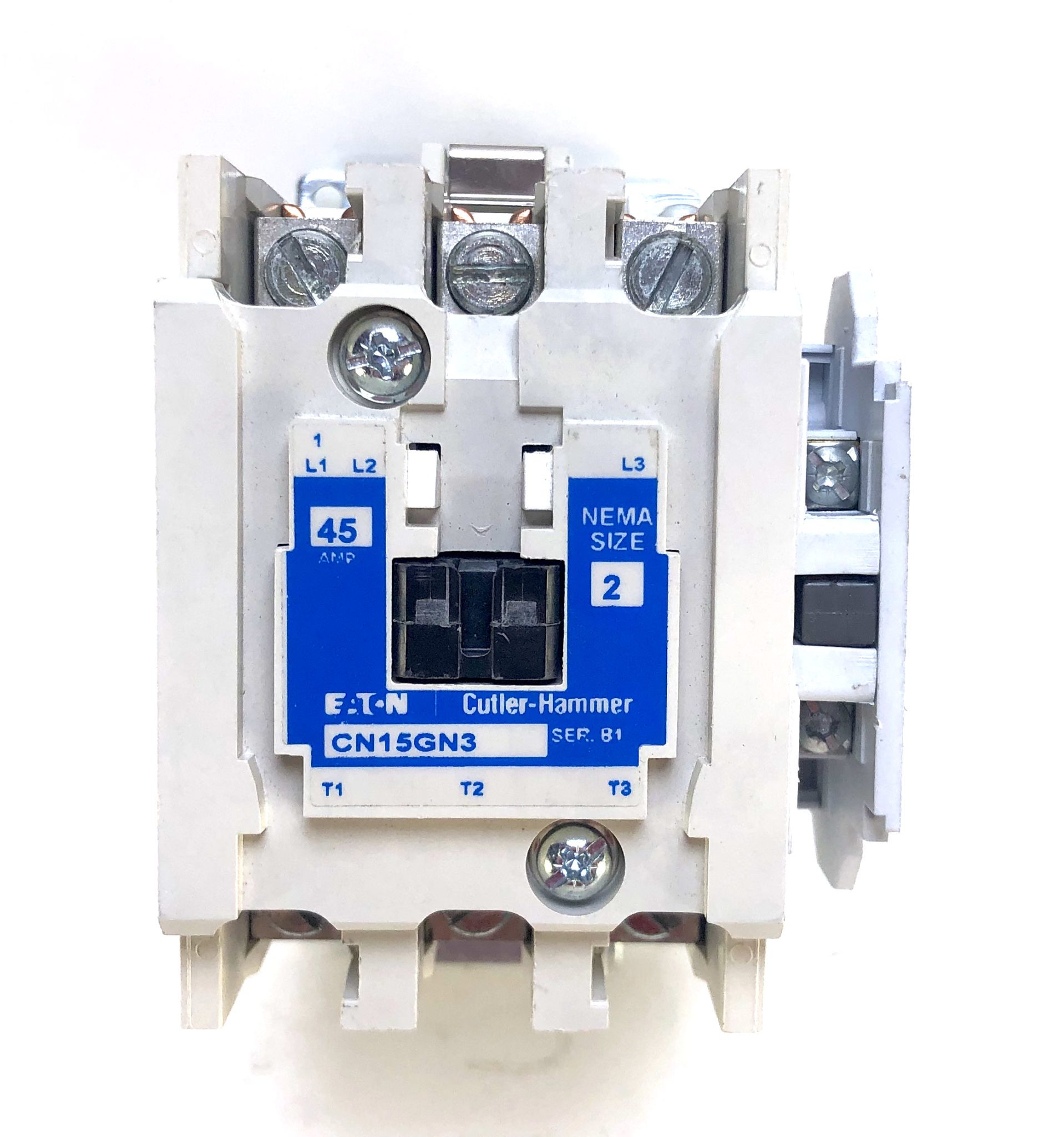 Eaton CN15GN3 3 Pole 45 Amp 600 Vac Contactor w/ 110/120 Vac Coil
