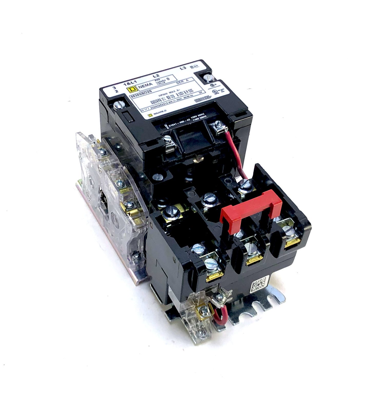 Square D 8536SBO2S 3Pole 600Vac Motor Starter w/ 110/120 Vac Coil