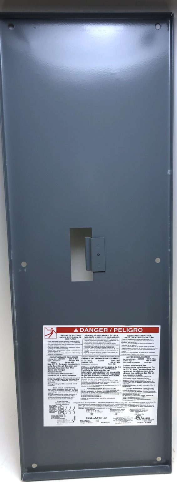 Square D JD250S 3 Pole 250 Amp 480 Vac Breaker Enclosure (NIB)