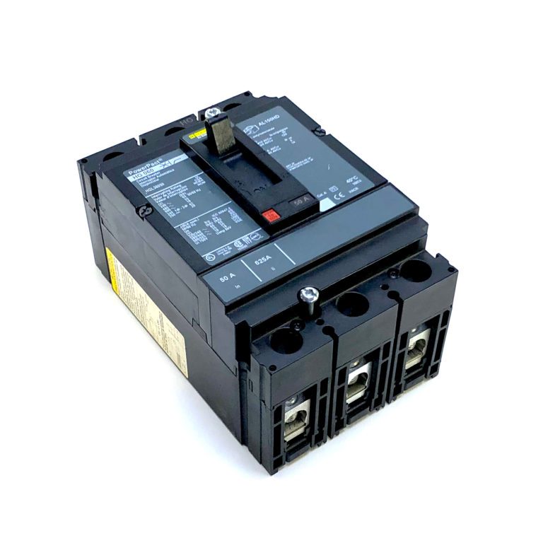 Square D HGL36050 3 Pole 50 Amp 600 Vac PowerPact Circuit Breaker