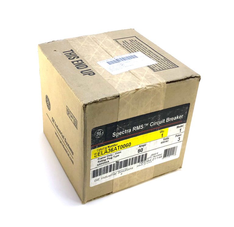 General Electric SELA36AT0060 3 Pole 60A 600Vac Breaker (SEALED)