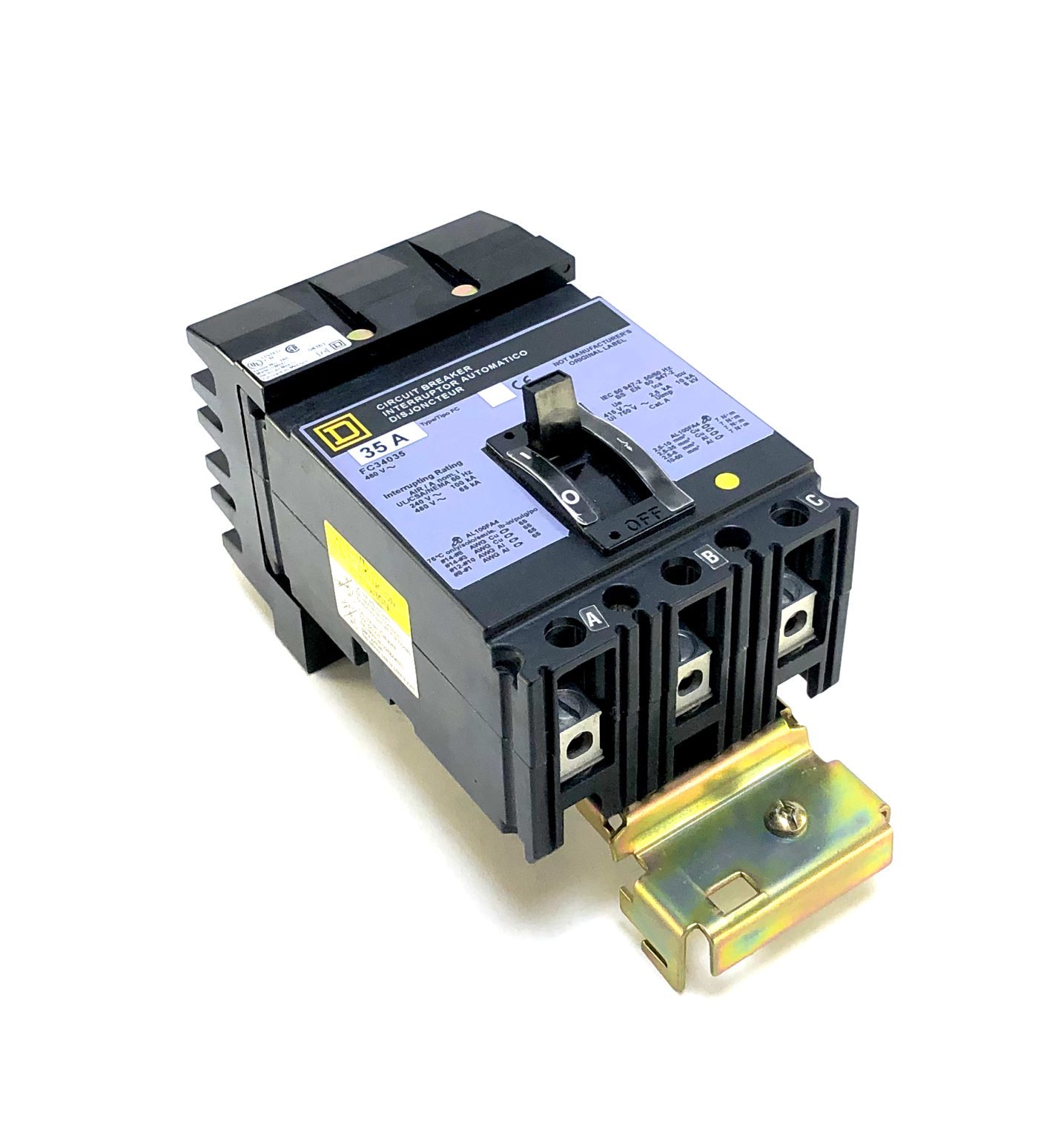 Square D FC34035 3 Pole 35 Amp 480 Vac I-Line Circuit Breaker