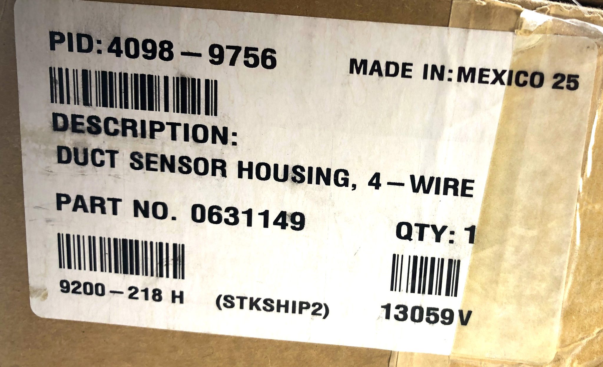 Enhance Control with Simplex 631149 4-Wire Duct Sensor Housing | New in Box