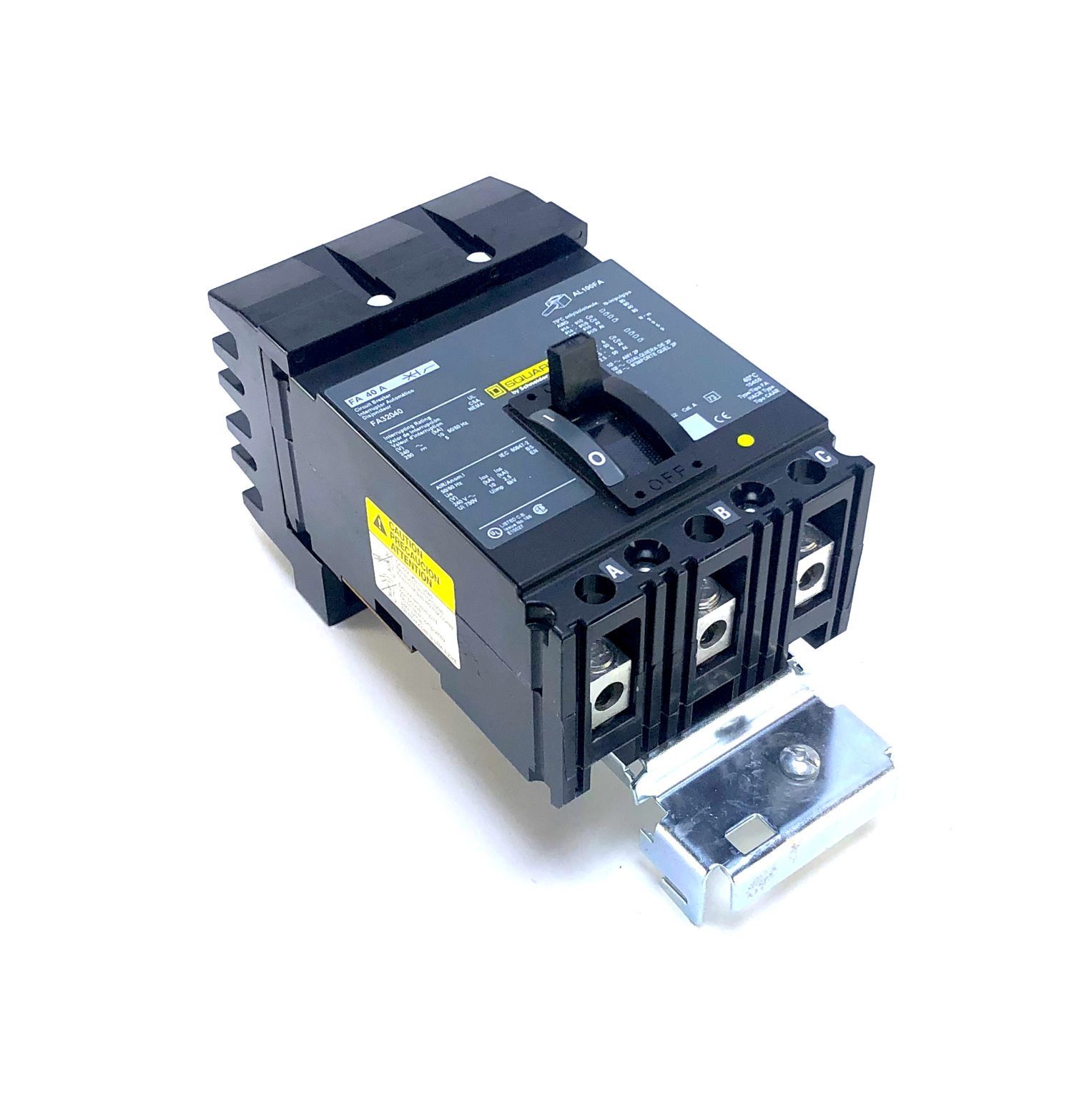 Square D FA32040 3 Pole 40 Amp 240 Vac I-Line Circuit Breaker