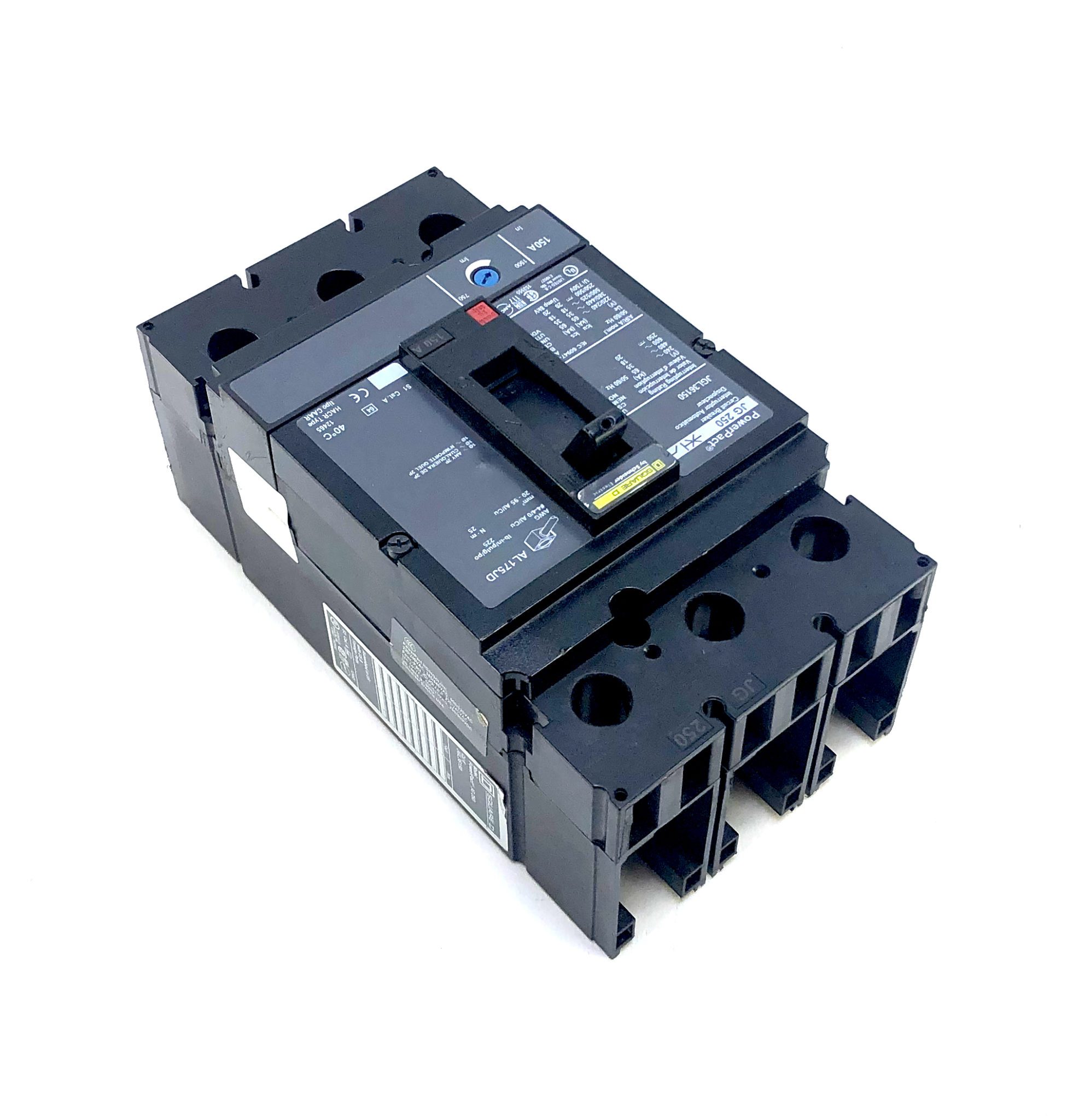 Square D JGL36150 3 Pole 150 Amp 600 Vac Circuit Breaker