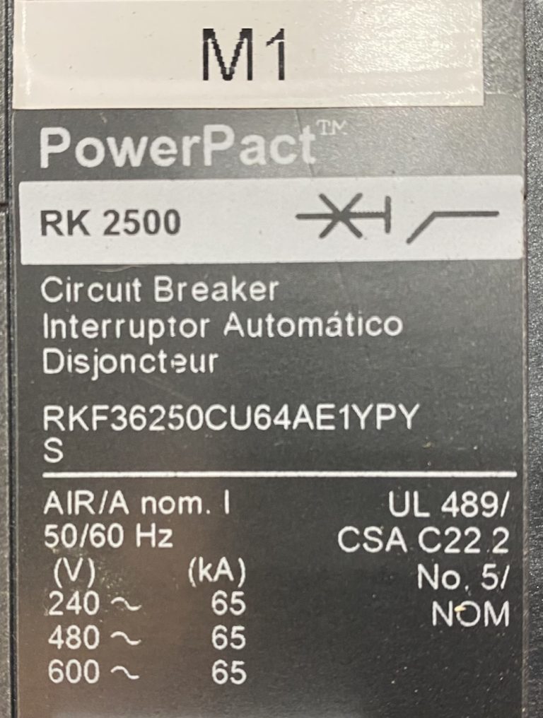 Square D QED 3P4W 2500A 480V 65kA Main Breaker Panel w/ERMS (NEW)