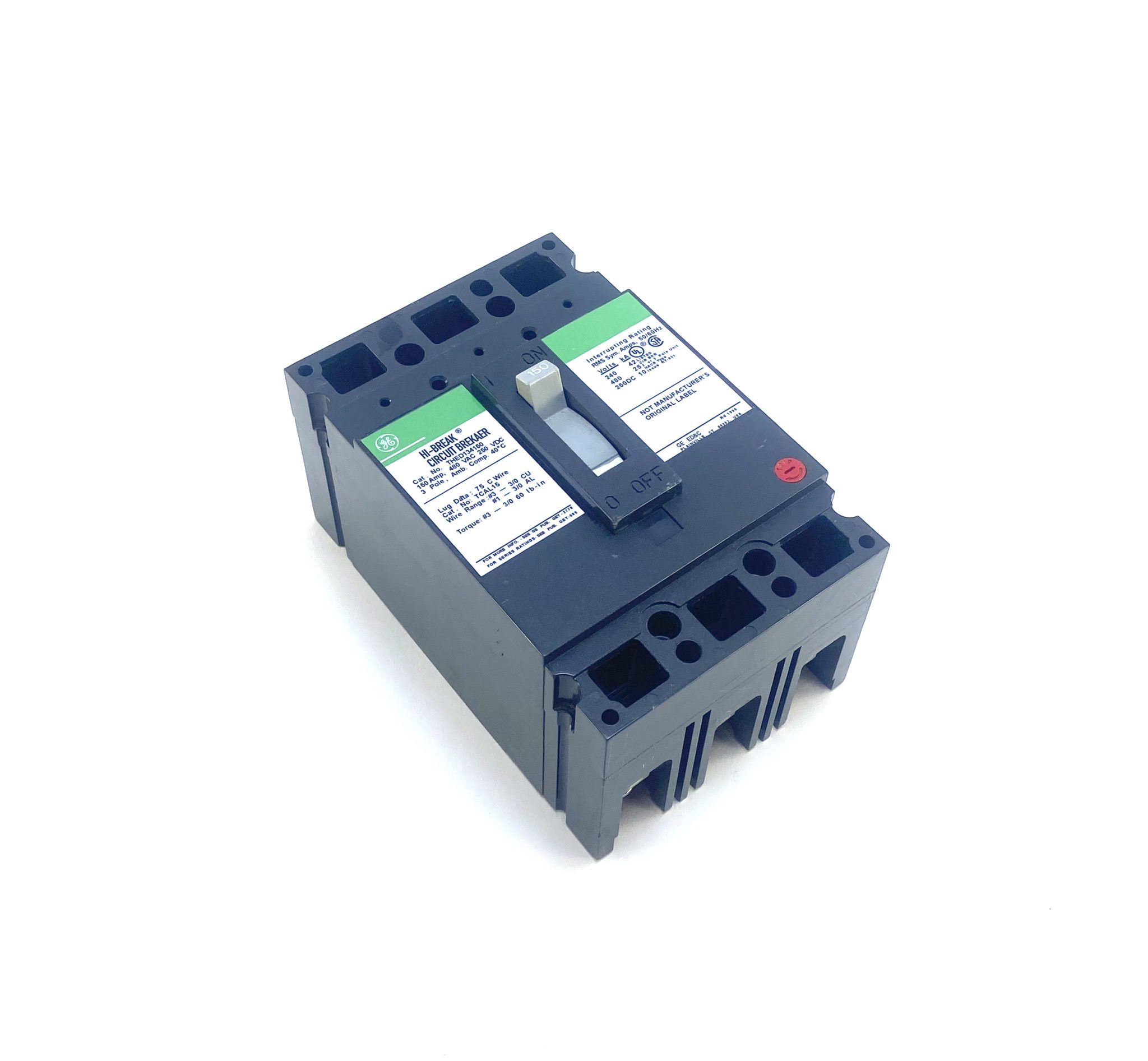 General Electric THED134150 3 Pole 150 Amp 480Vac Circuit Breaker