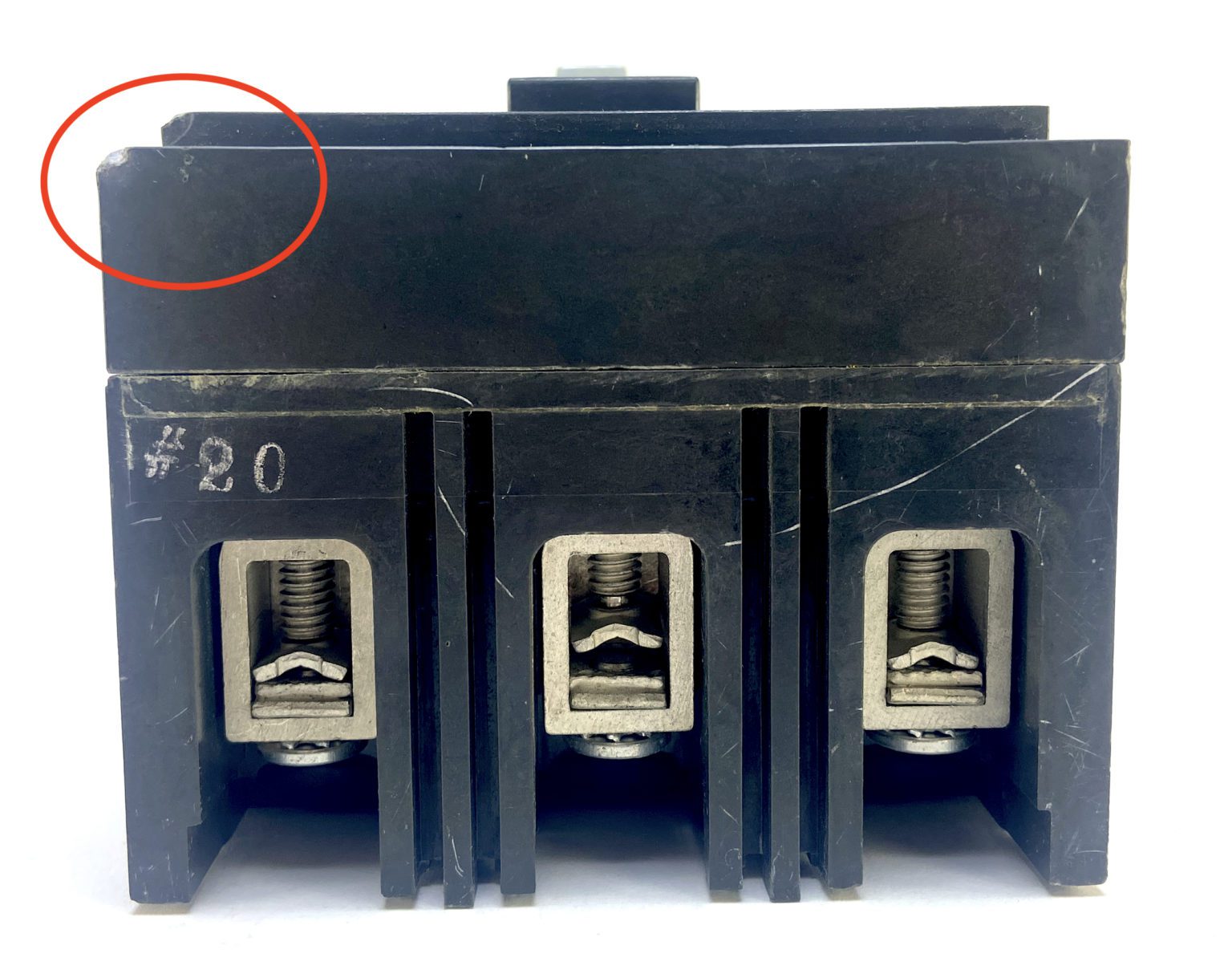 General Electric THED136020 3 Pole 20 Amp 600 Vac Breaker (CHIP)