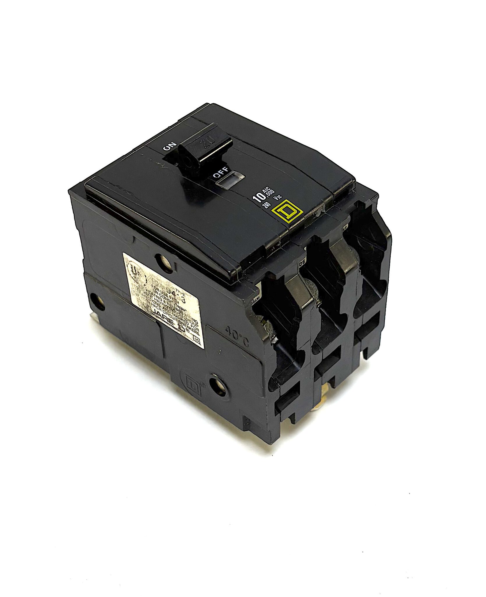 Square D QOB320 3 Pole 20 Amp 240 Vac Circuit Breaker