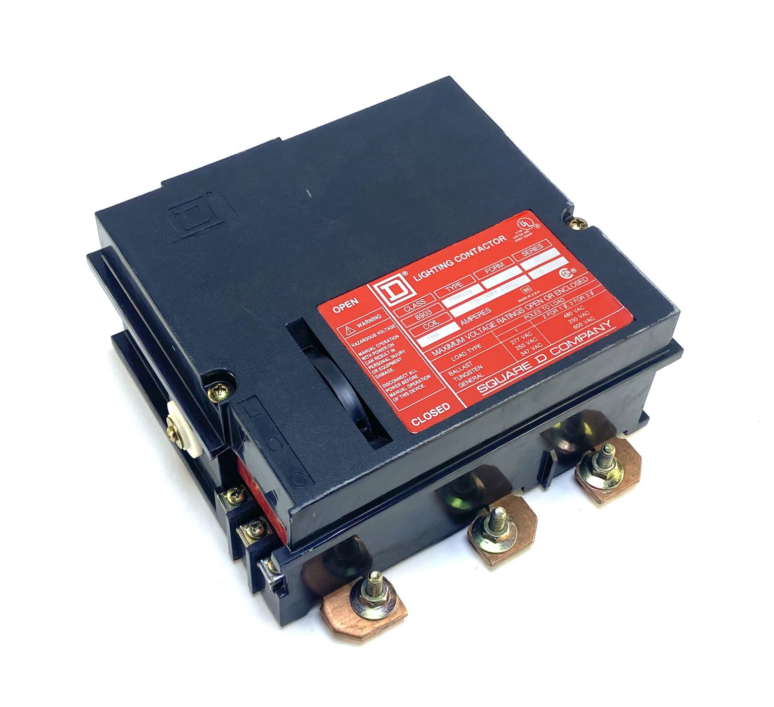 Square D 8903PBQ11B 3 Pole 100 Amp 600 Vac Lighting Contactor
