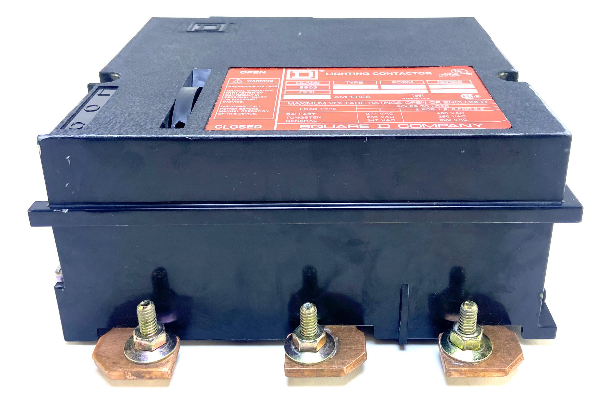 Square D 8903PBQ11B 3 Pole 100 Amp 600 Vac Lighting Contactor