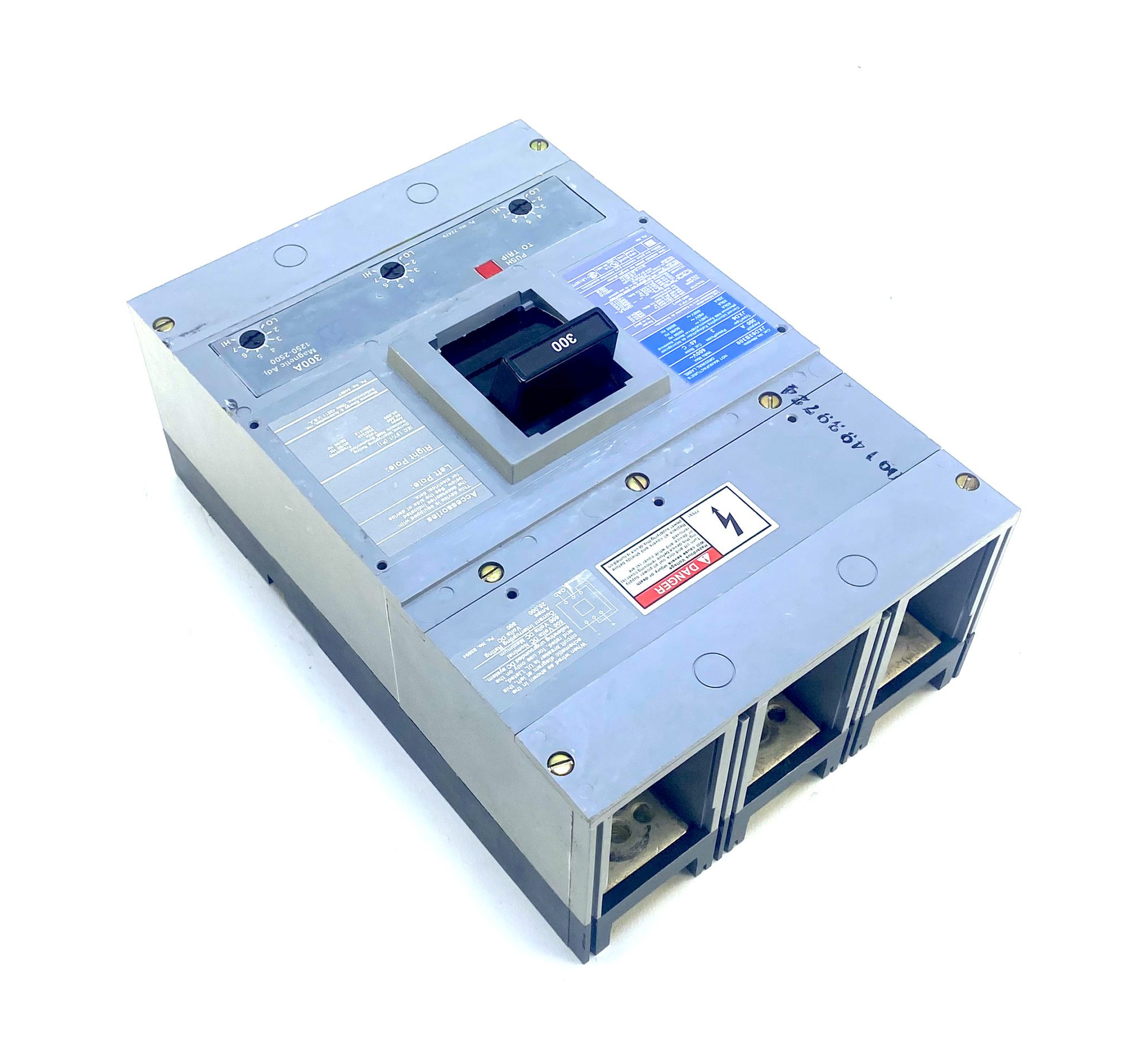 Siemens JXD63B300 3 Pole 300 Amp 600 Vac Circuit Breaker