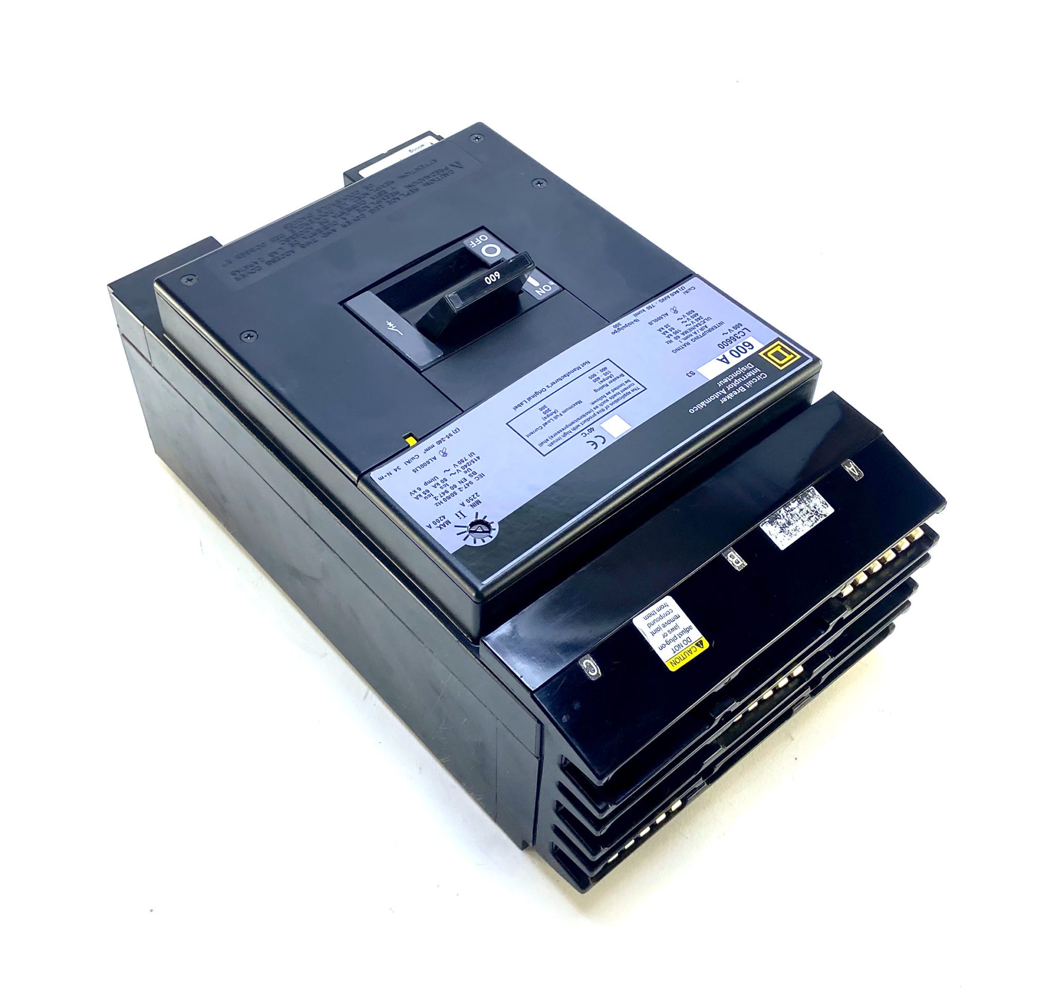 Square D LC36600 3 Pole 600 Amp 600 Vac I-Line Circuit Breaker