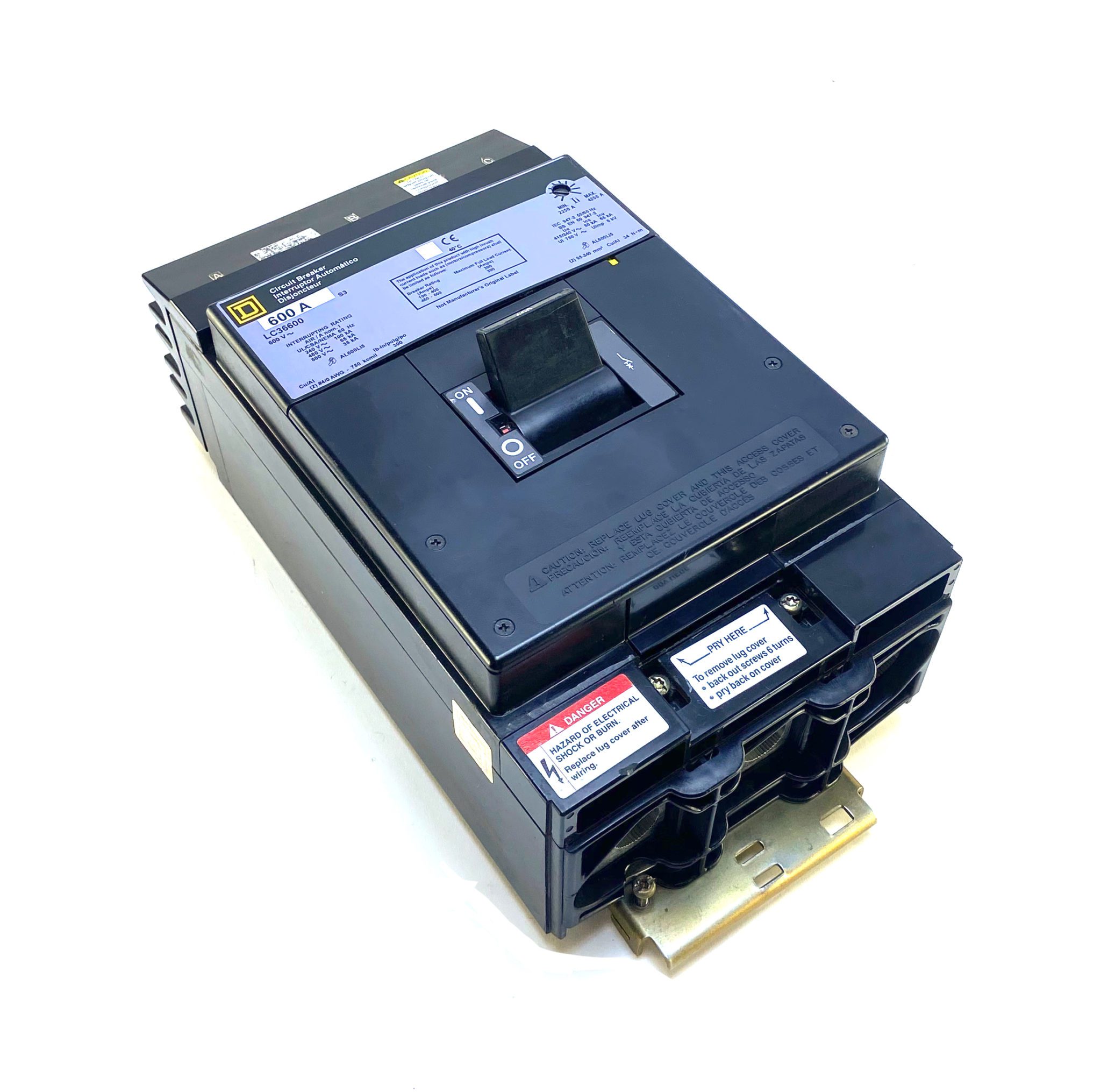 Square D LC36600 3 Pole 600 Amp 600 Vac I-Line Circuit Breaker