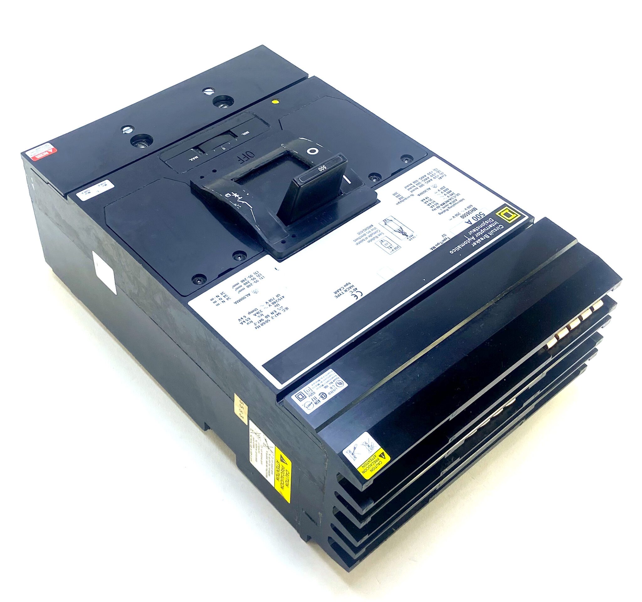 Square D MH36500 3 Pole 500 Amp 600 Vac I-Line Circuit Breaker