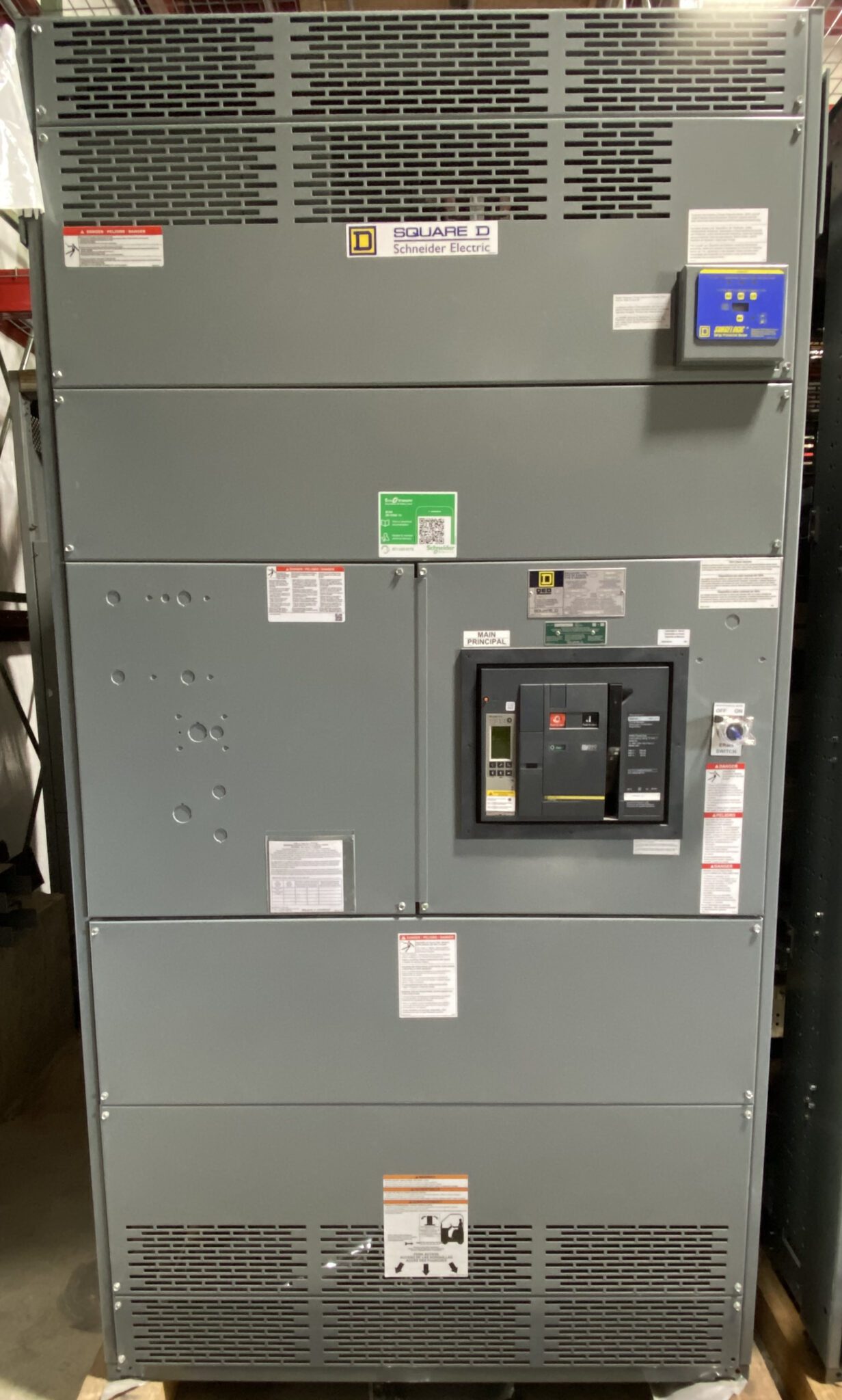 Square D 3P4W 5000Amp 480V 100kA Main Breaker Panel w/ERMS (NEW)