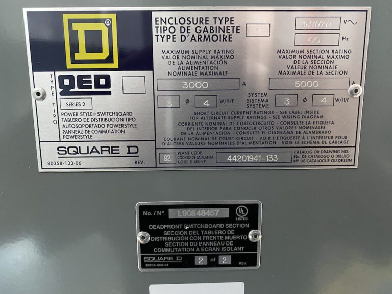 Square D 3P4W 3000 Amp 480Y/277 Vac I-Line Double-Row Panel (NEW)