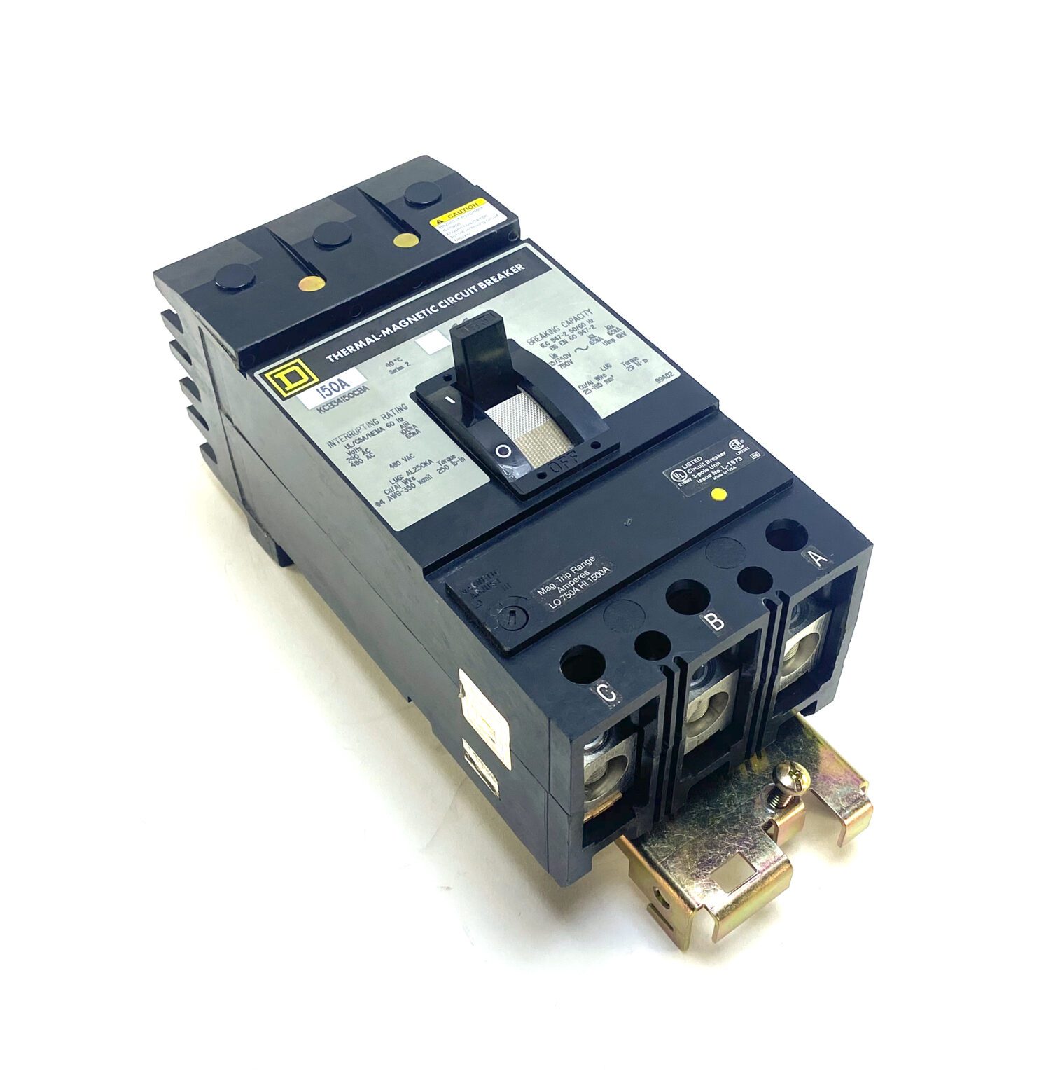Square D KCB34150CBA 3 Pole 150 Amp 480Vac I-Line Circuit Breaker