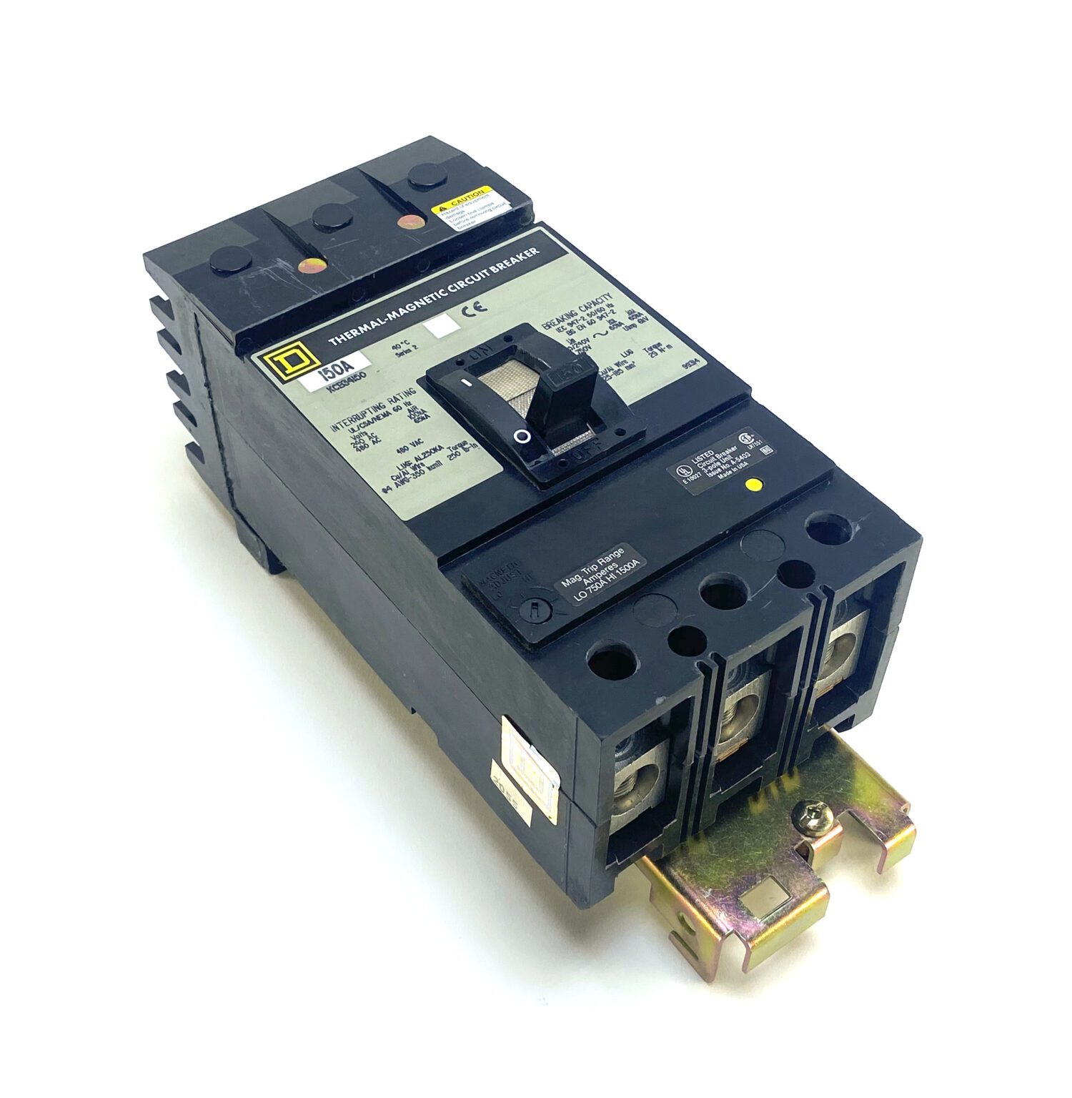 Square D KCB34150 3 Pole 150 Amp 480 Vac I-Line Circuit Breaker