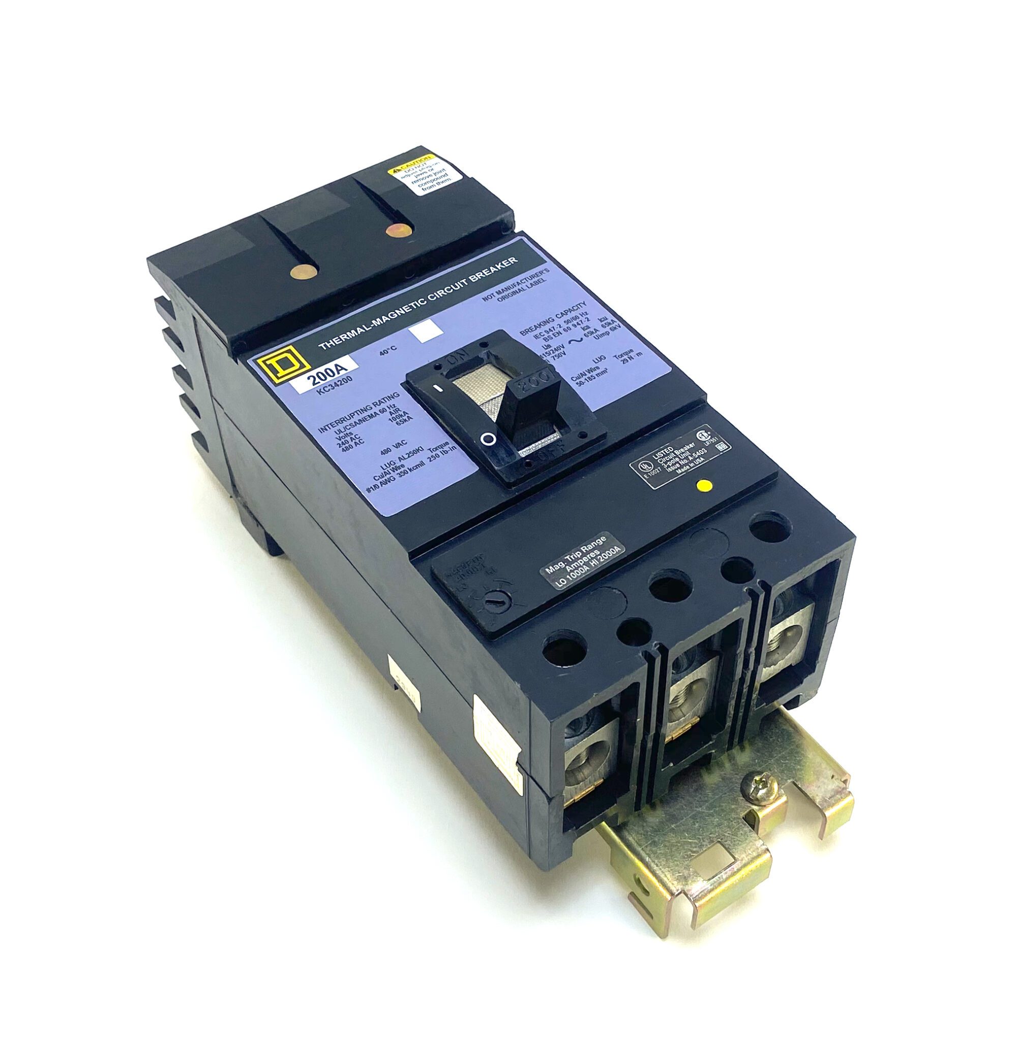 Square D KC34200 3Pole 200Amp 480V I-Line Circuit Breaker (CHIP)