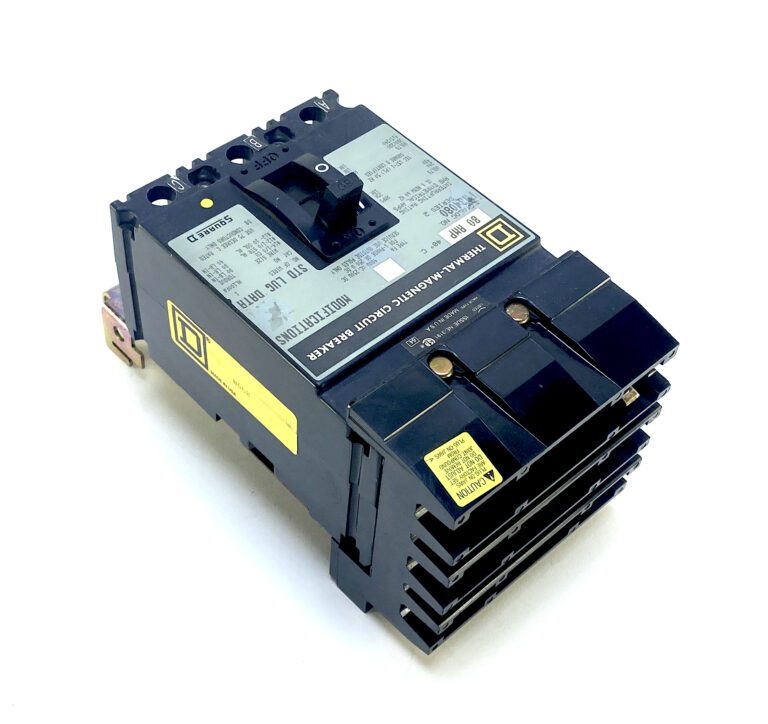 Square D FA34080 3 Pole 80 Amp 480 Vac I-Line Circuit Breaker