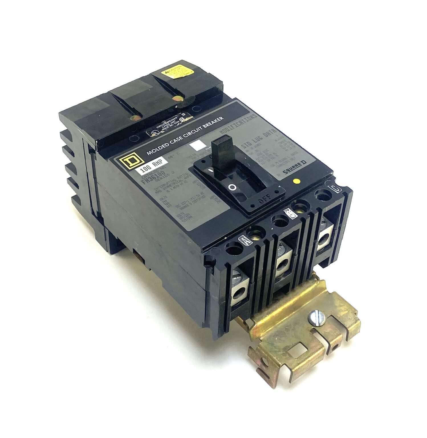 Square D FH36100 3 Pole 100A 600Vac I-Line Circuit Breaker (CHIP)