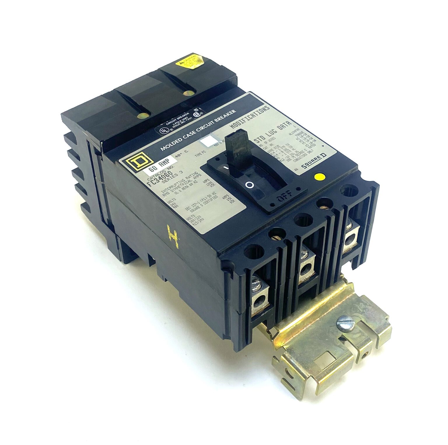 Square D FC34060 3Pole 60Amp 480Vac I-Line Circuit Breaker (CHIP)