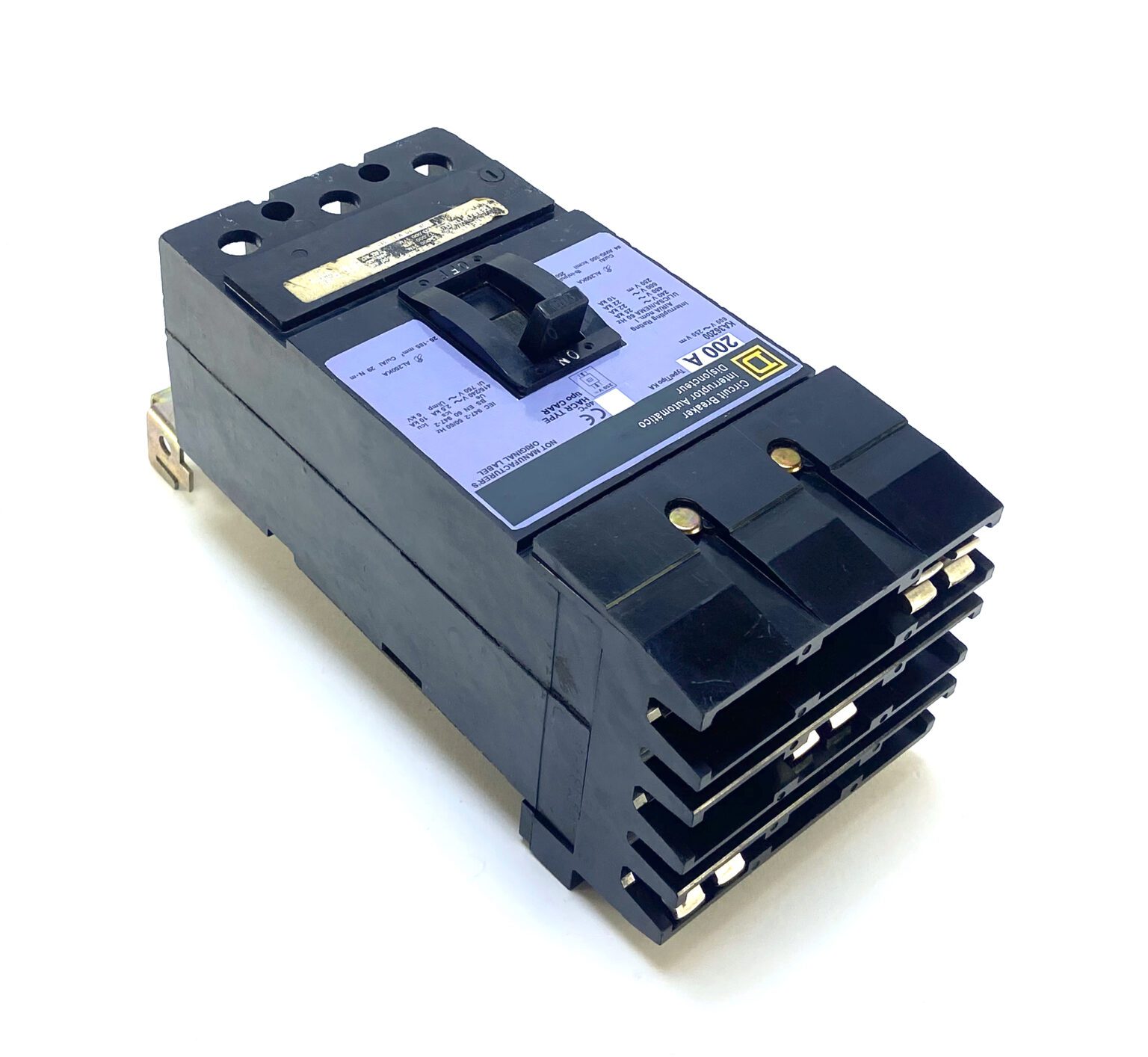 Square D KA36200 3 Pole 200 Amp 600 Vac I-Line Breaker (CHIPPED)